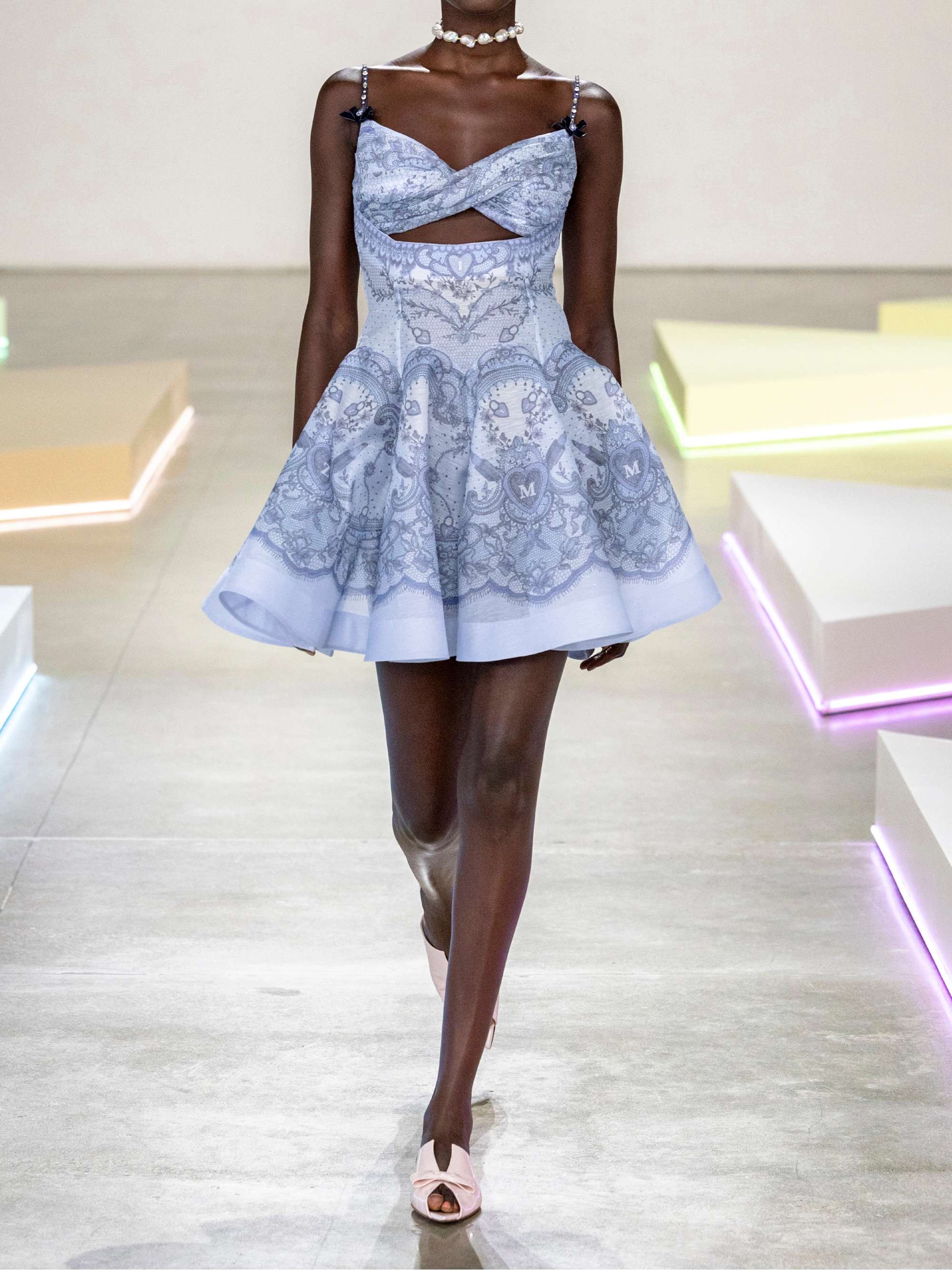 ZIMMERMANN Crush embellished velvet-trimmed printed linen and silk ...