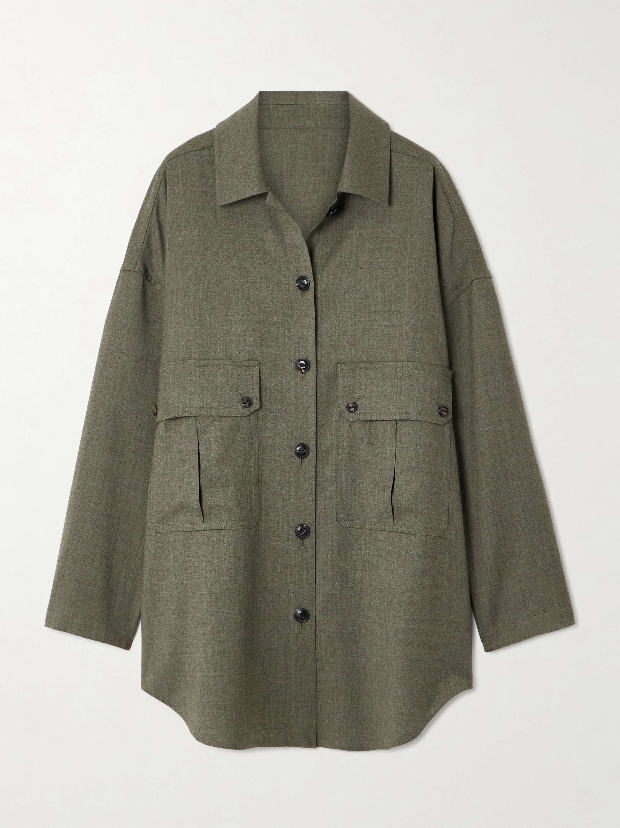 FORTELA Oversized wool-blend overshirt | NET-A-PORTER