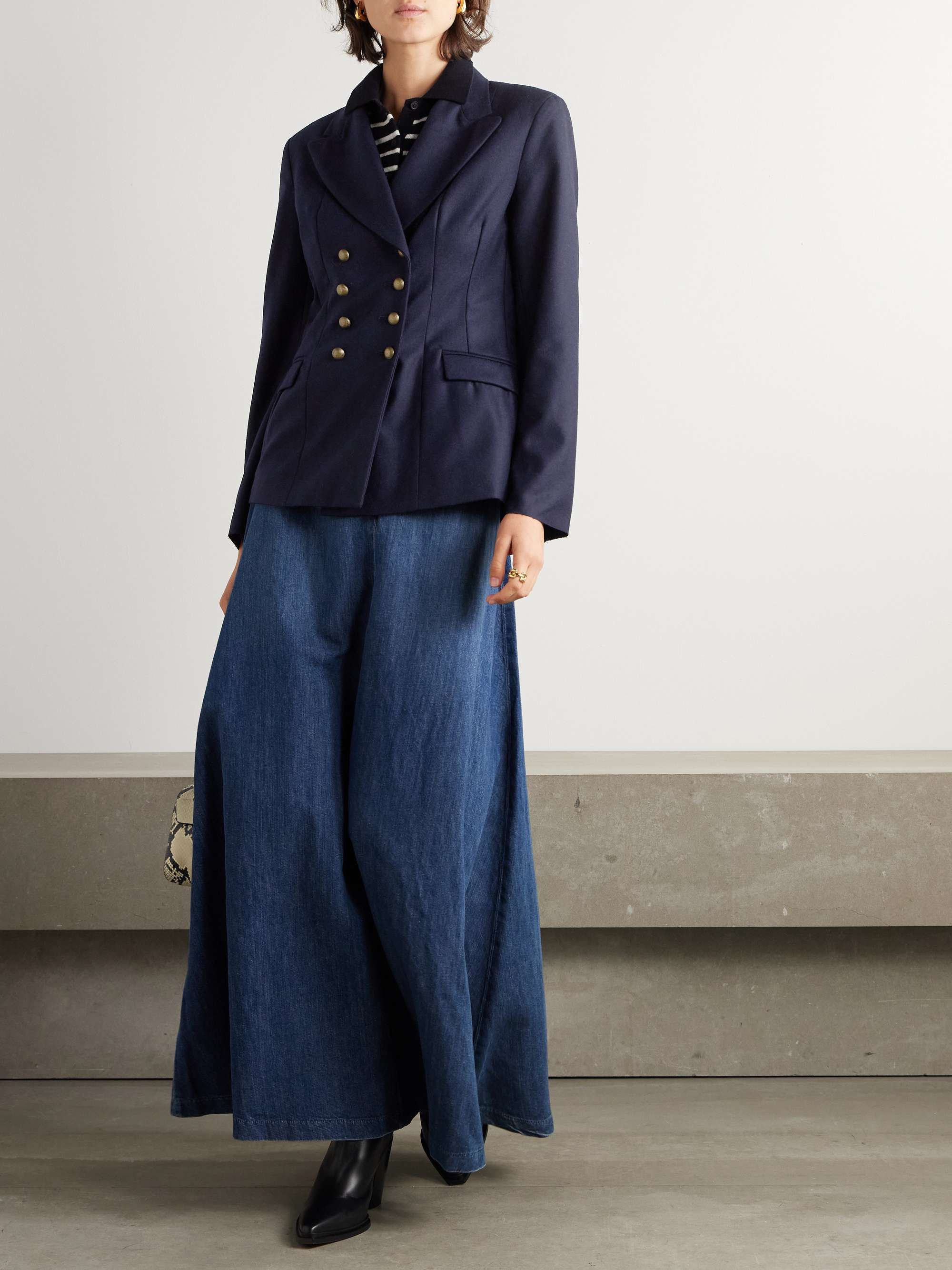 FORTELA Double-breasted wool-felt blazer | NET-A-PORTER
