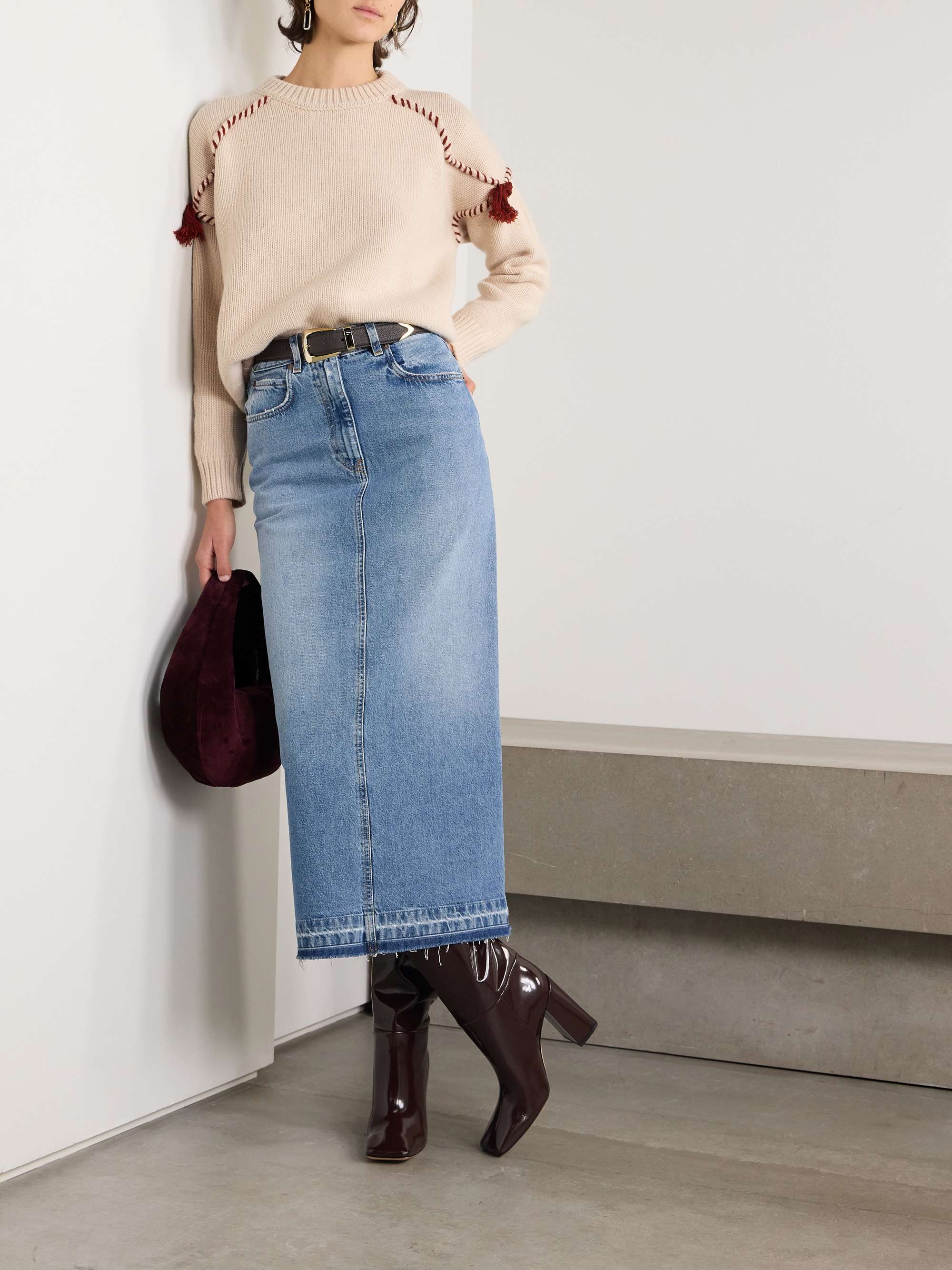 FORTELA Tasseled wool and cashmere-blend sweater | NET-A-PORTER