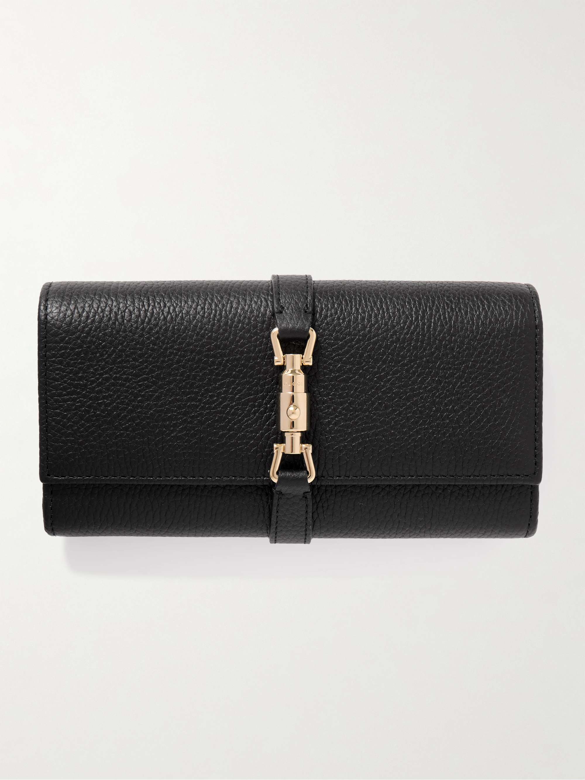 GUCCI Jackie 1961 embellished textured-leather continental wallet | NET ...