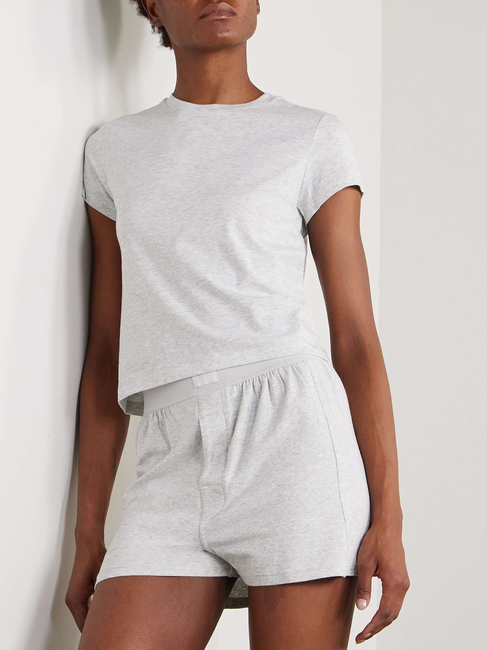 SKIMS Boyfriend Loose Boxer - Light Heather Grey | NET-A-PORTER