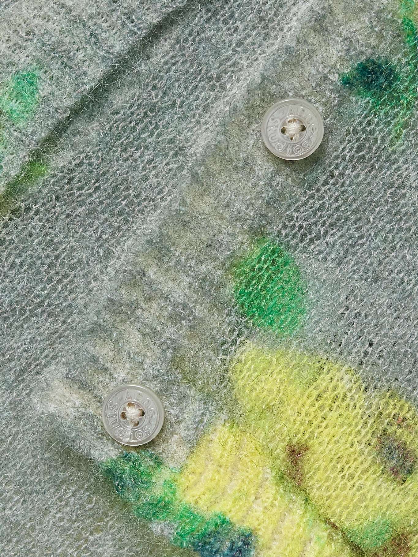 ACNE STUDIOS Layered floral-print mohair-blend sweater | NET-A-PORTER