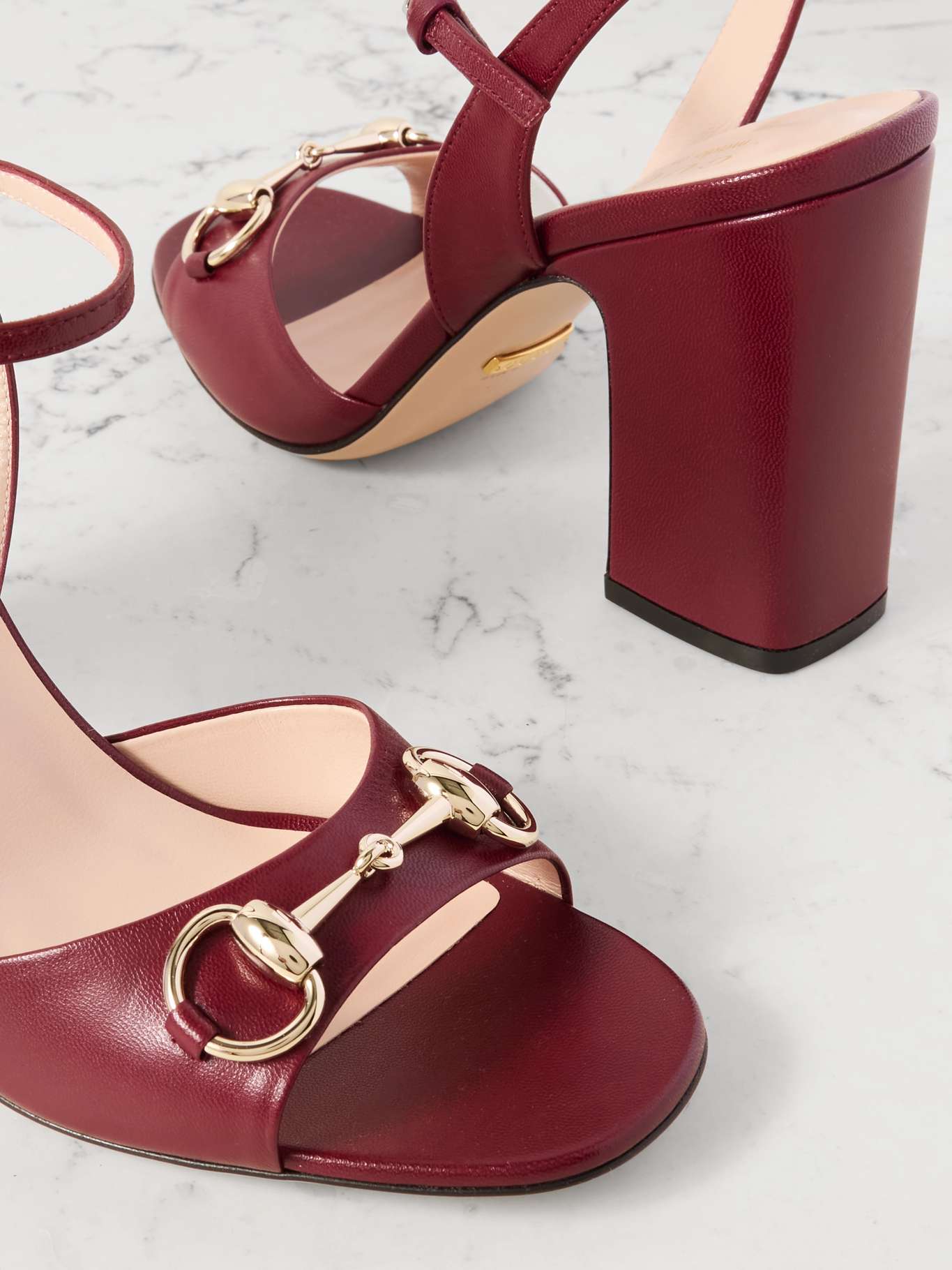 GUCCI Lady horsebit-detailed leather sandals | NET-A-PORTER