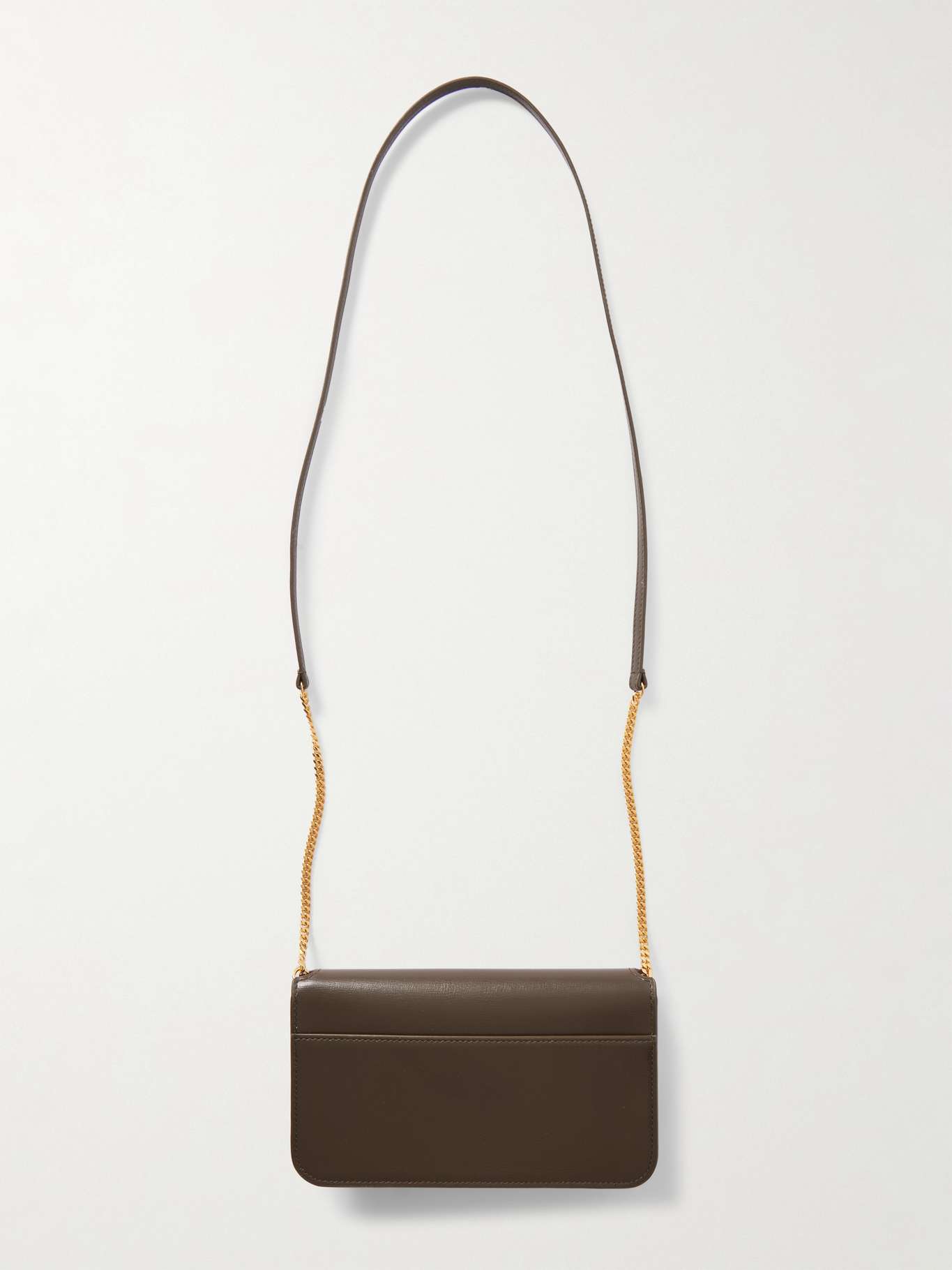 SAINT LAURENT Cassandre Strap leather phone case | NET-A-PORTER