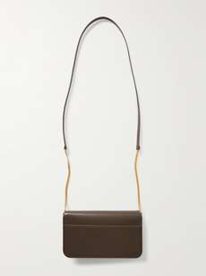SAINT LAURENT Cassandre Strap leather phone case | NET-A-PORTER