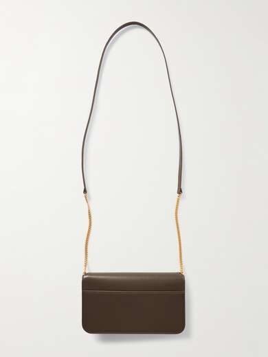 SAINT LAURENT Cassandre Strap leather phone case | NET-A-PORTER