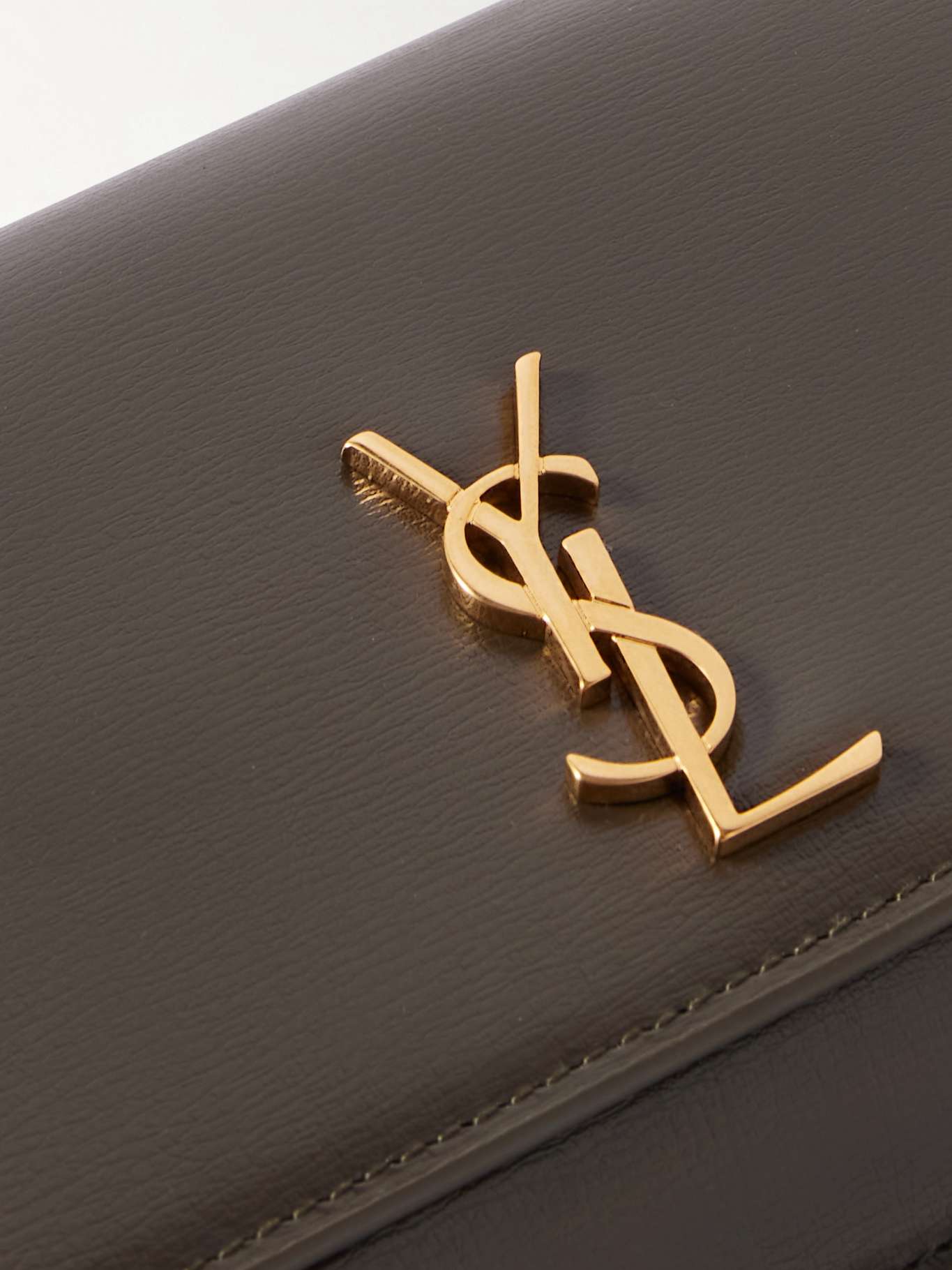 SAINT LAURENT Cassandre Strap leather phone case | NET-A-PORTER