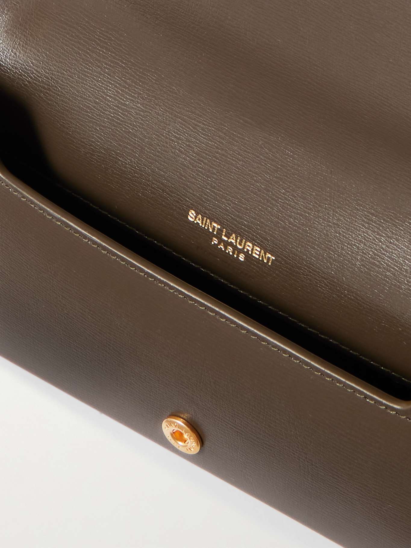 SAINT LAURENT Cassandre Strap leather phone case | NET-A-PORTER