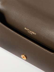 SAINT LAURENT Cassandre Strap leather phone case | NET-A-PORTER