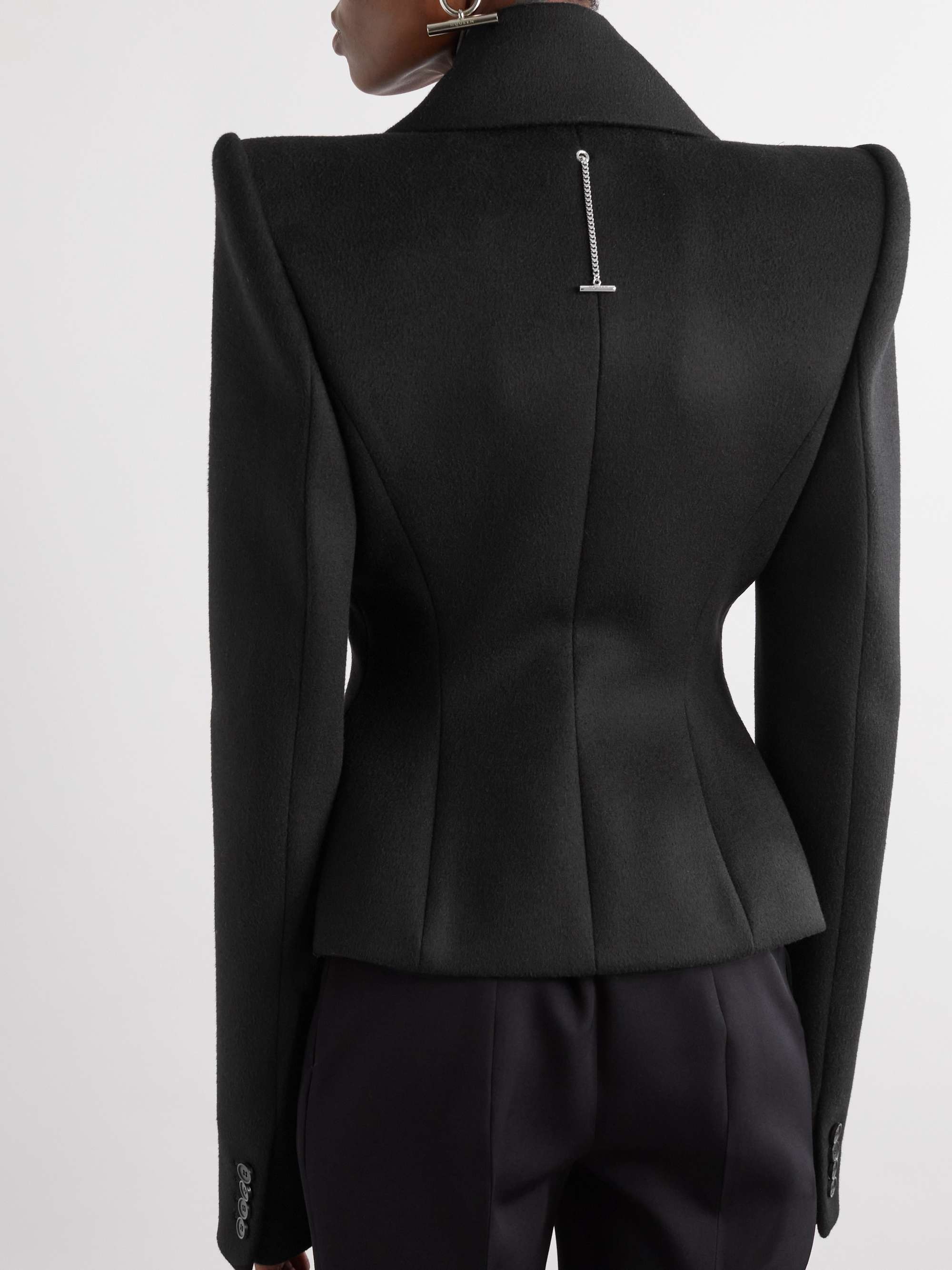 ALEXANDER MCQUEEN Double-breasted wool and cashmere-blend blazer | NET ...