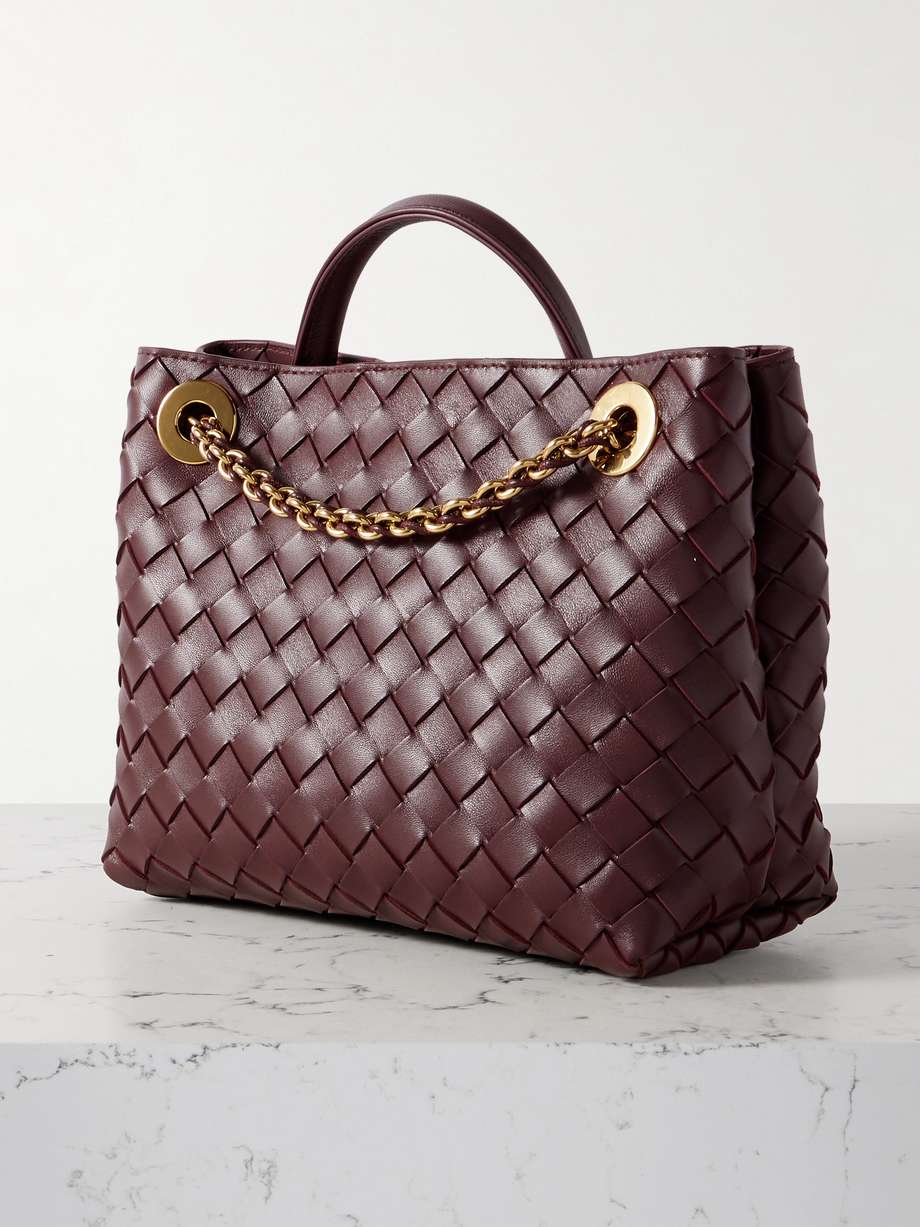 BOTTEGA VENETA Andiamo With Chain small intrecciato leather shoulder ...