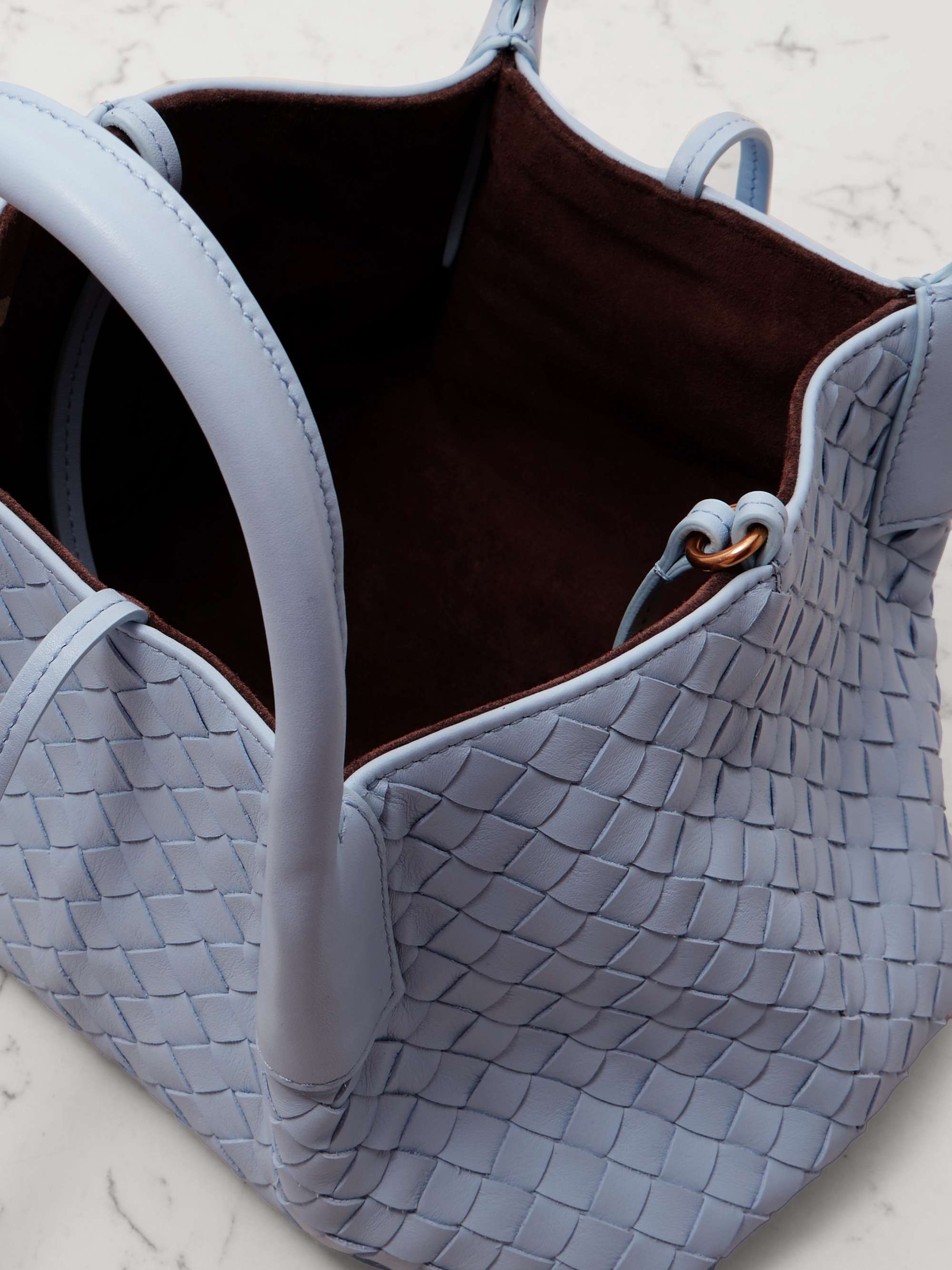 BOTTEGA VENETA Pinacoteca mini intrecciato leather tote | NET-A-PORTER