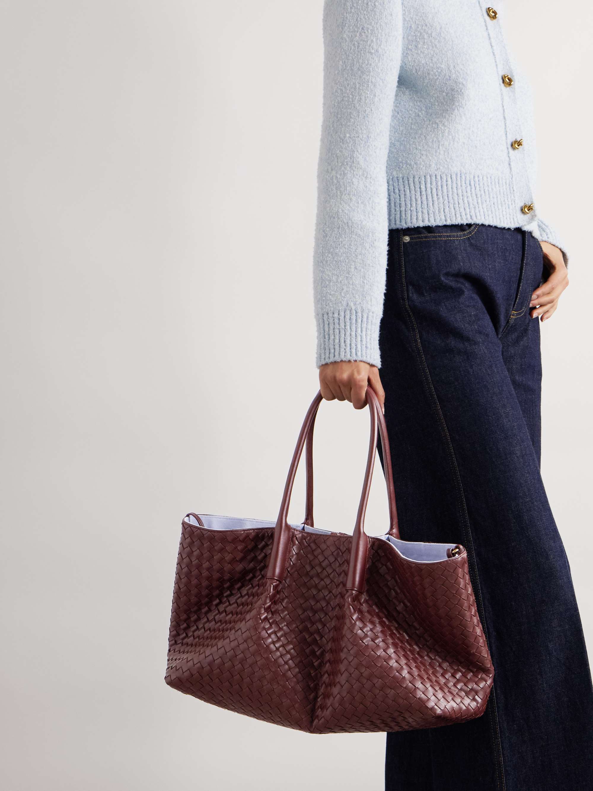 BOTTEGA VENETA Pinacoteca medium intrecciato leather tote bag | NET-A-PORTER