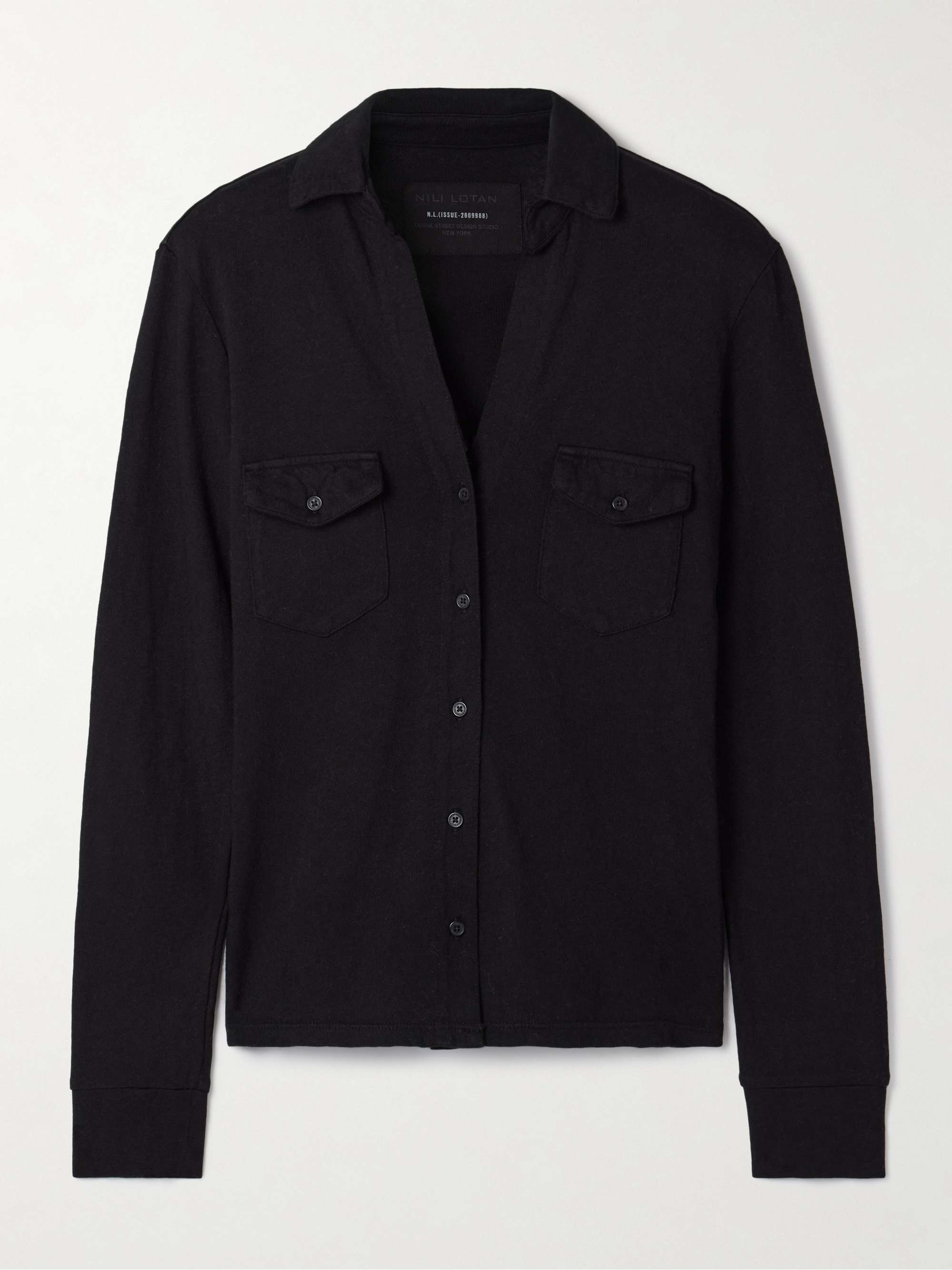 NILI LOTAN Liam cotton-jersey shirt | NET-A-PORTER NILI LOTAN Liam cotton-jersey shirt | NET-A-PORTER