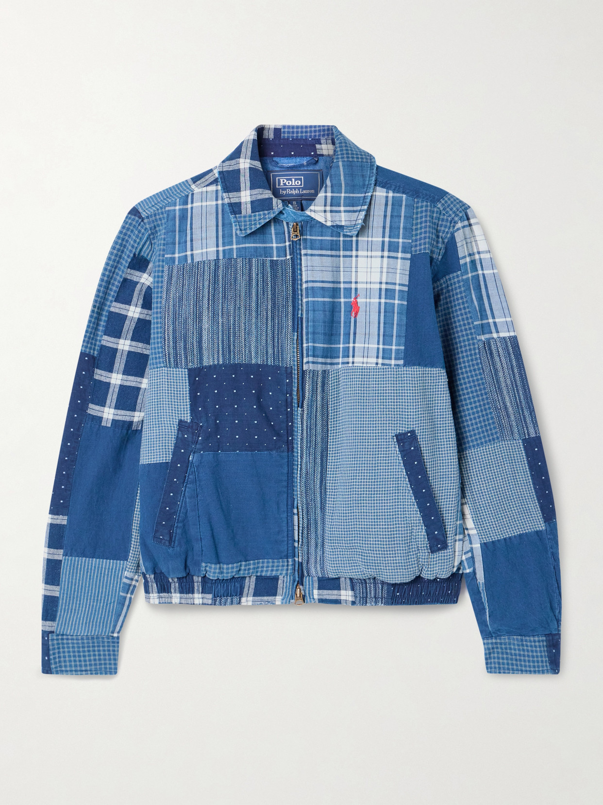 Polo Ralph Lauren Patchwork Cotton-blend Jacket In Blue | ModeSens