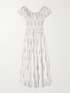 DÔEN Quinley shirred floral-print organic cotton midi dress | NET-A-PORTER