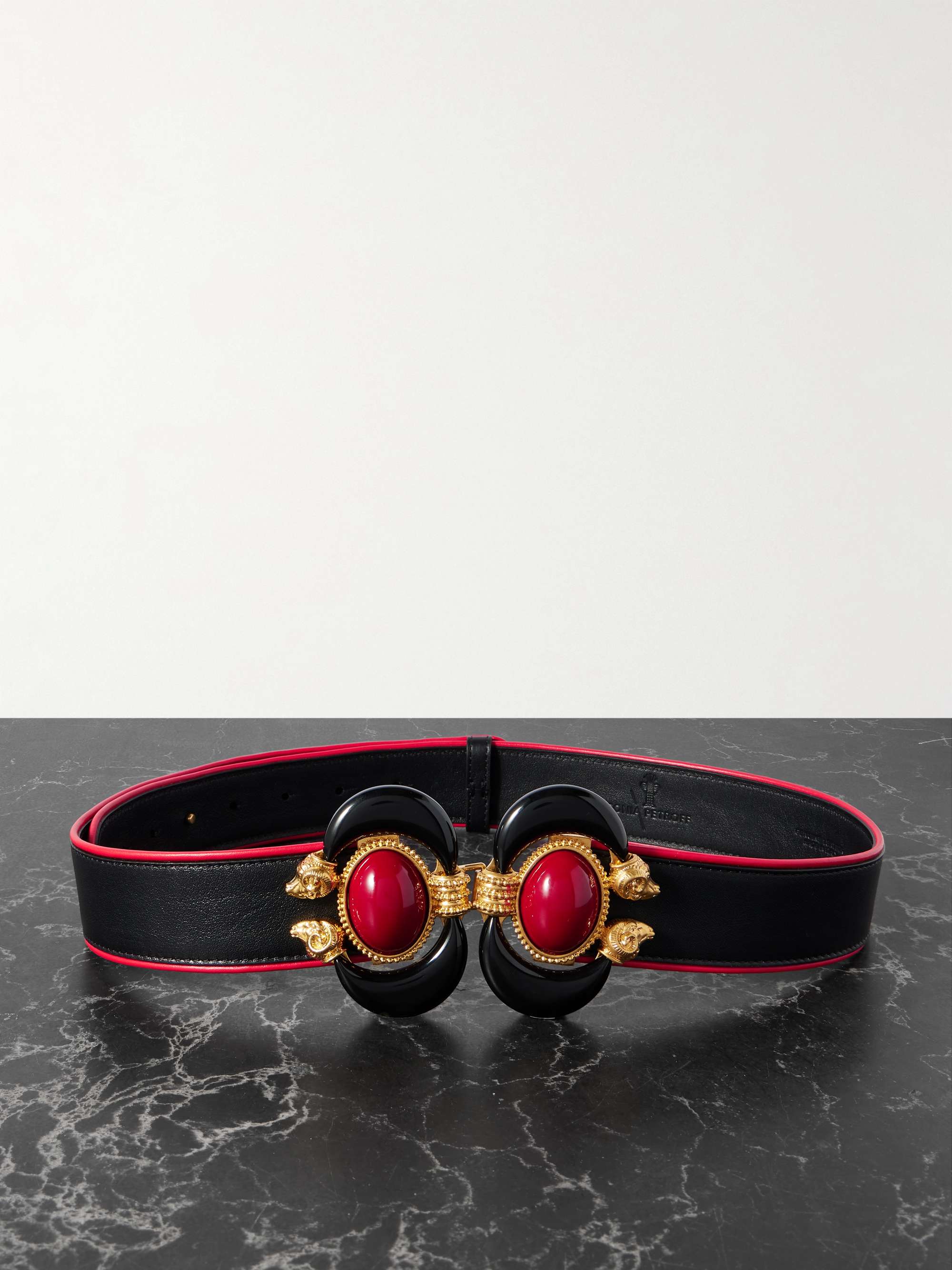 SONIA PETROFF Aries embellished leather belt | NET-A-PORTER
