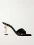 SAINT LAURENT Opyum satin mules | NET-A-PORTER