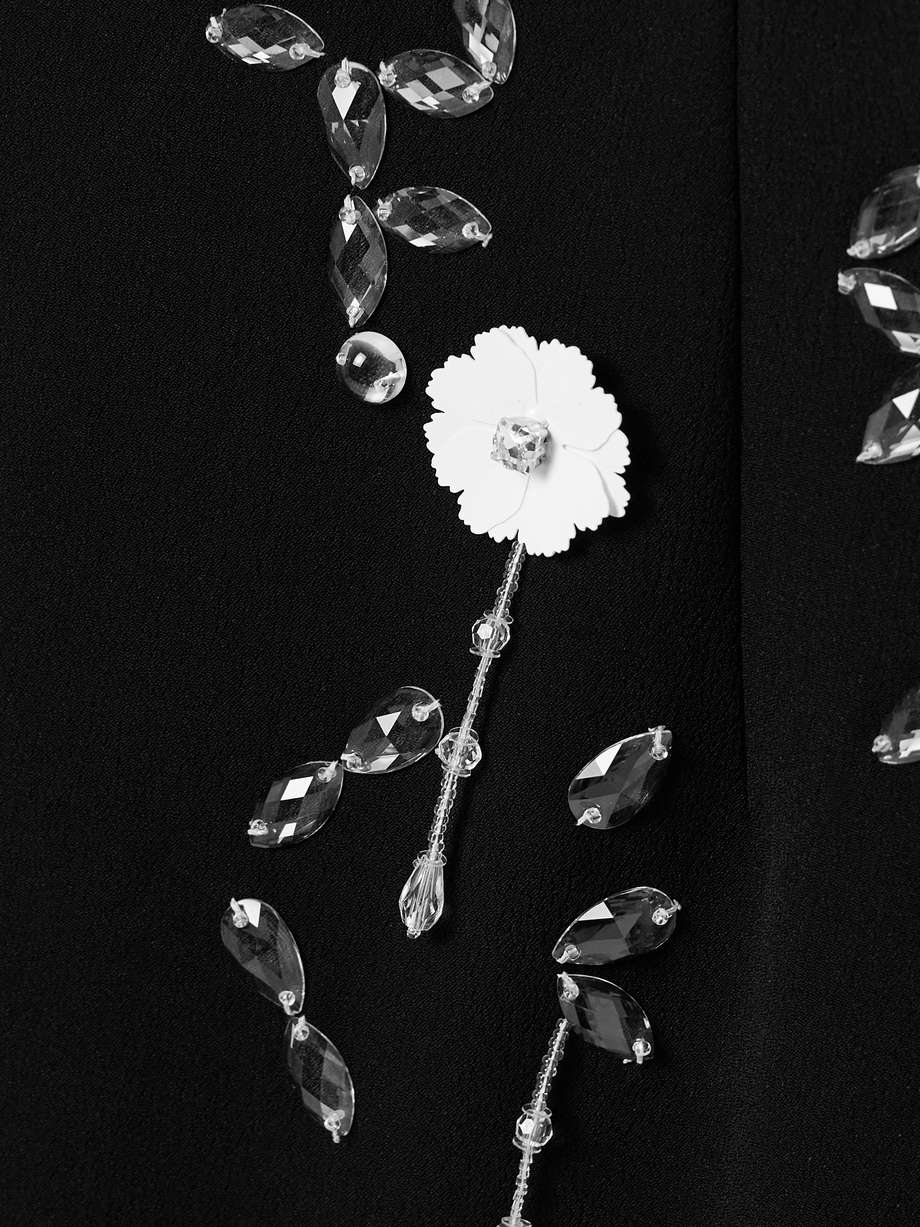 EMILIA WICKSTEAD Cappia embellished crepe midi dress | NET-A-PORTER