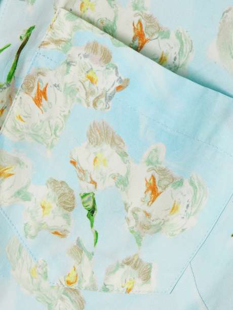 EMILIA WICKSTEAD Natalie cropped floral-print cotton-poplin shirt | NET ...
