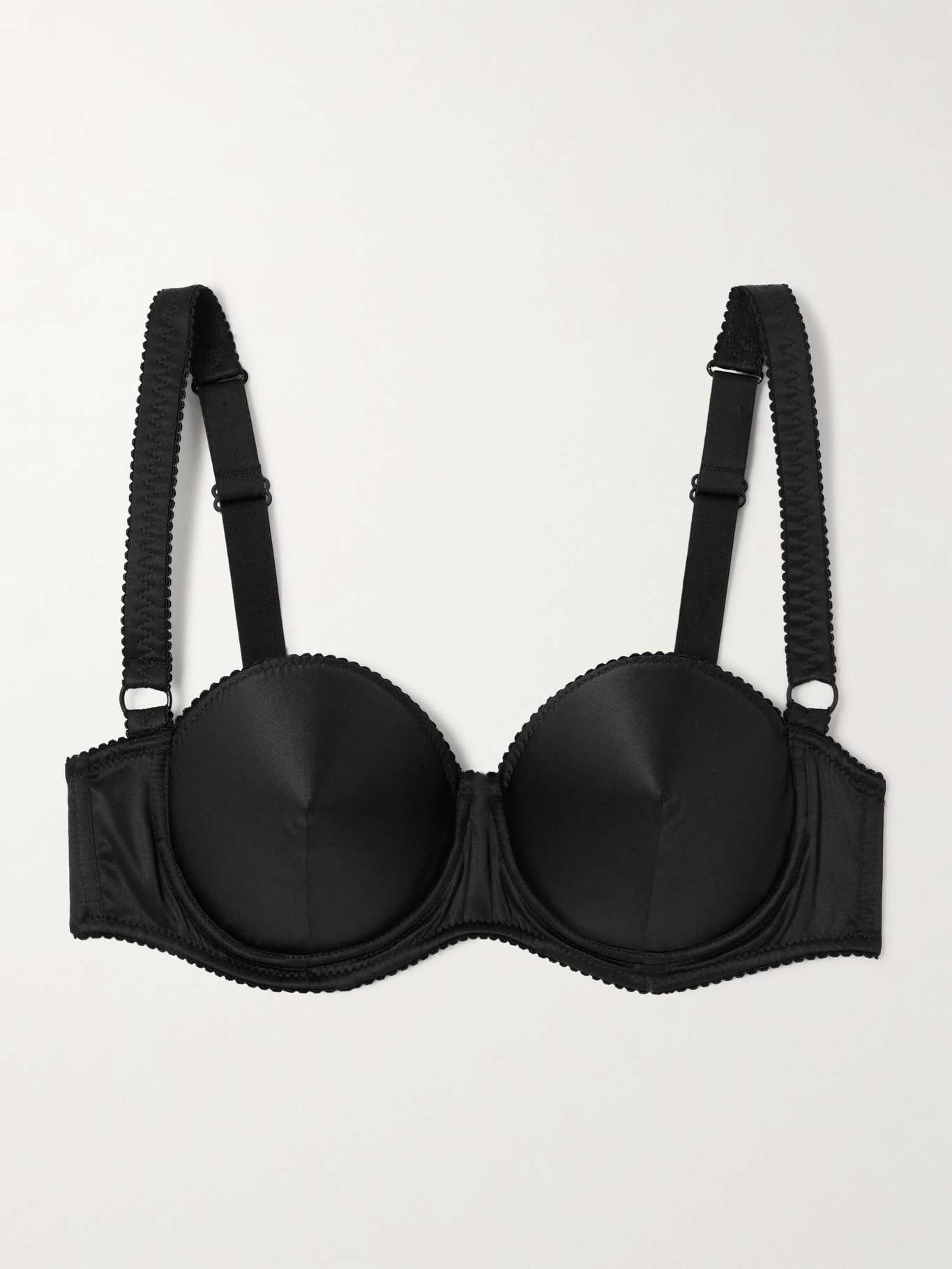 DOLCE&GABBANA Silk-blend satin cone bra | NET-A-PORTER
