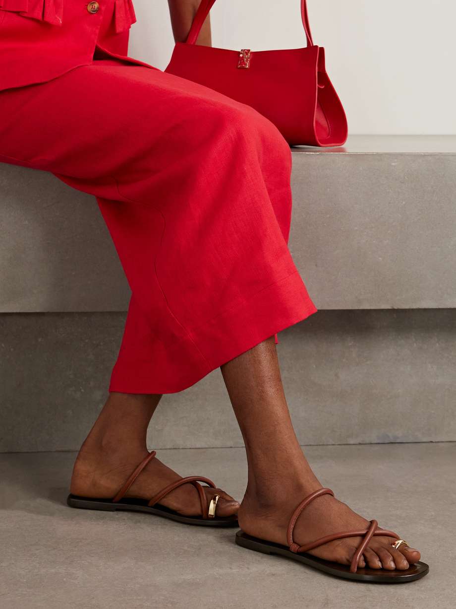 EMME PARSONS Laurie embellished leather sandals | NET-A-PORTER