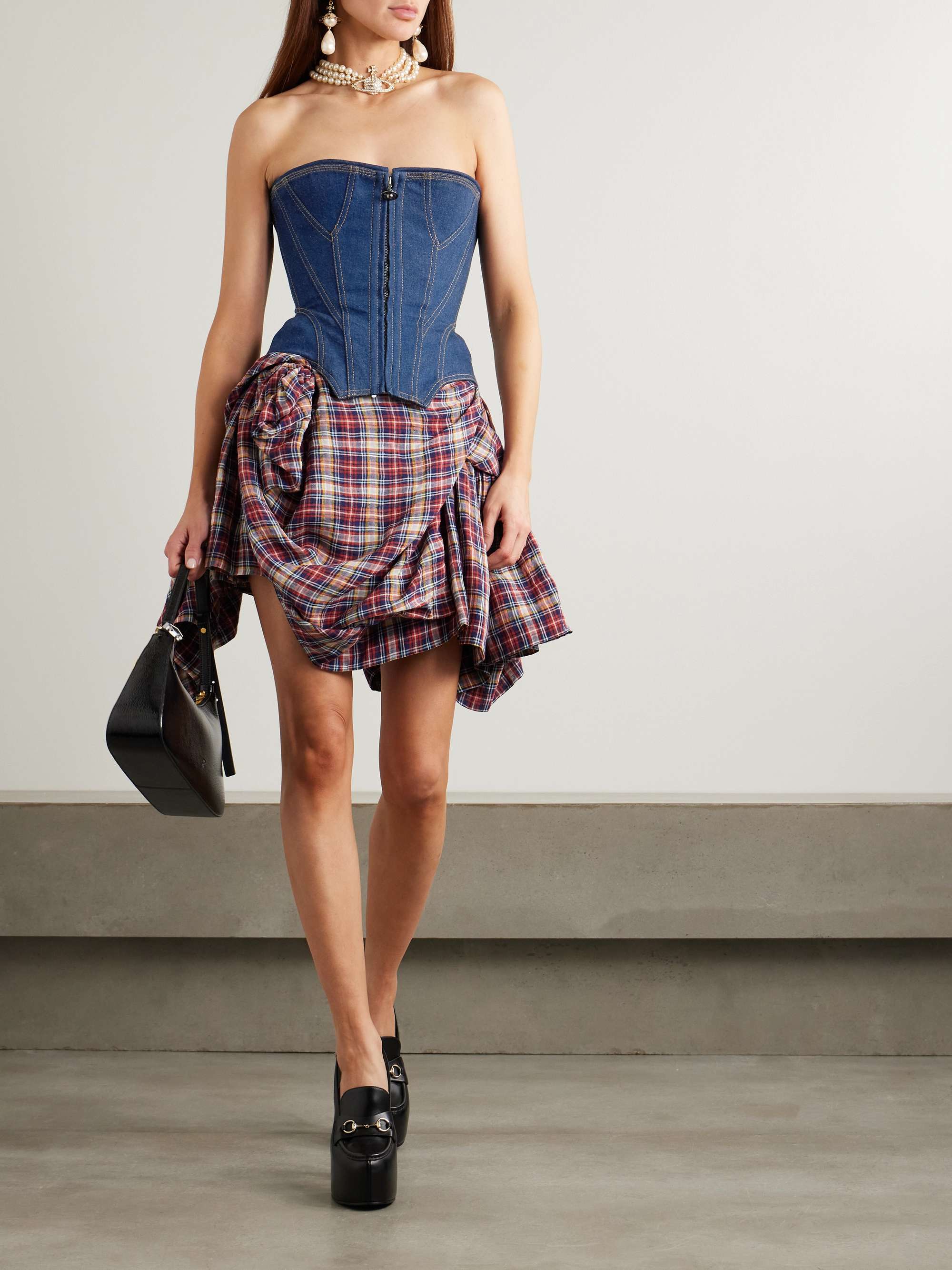 VIVIENNE WESTWOOD デニム コルセット 装飾付き | NET-A-PORTER VIVIENNE WESTWOOD デニム コルセット 装飾付き | NET-A-PORTER