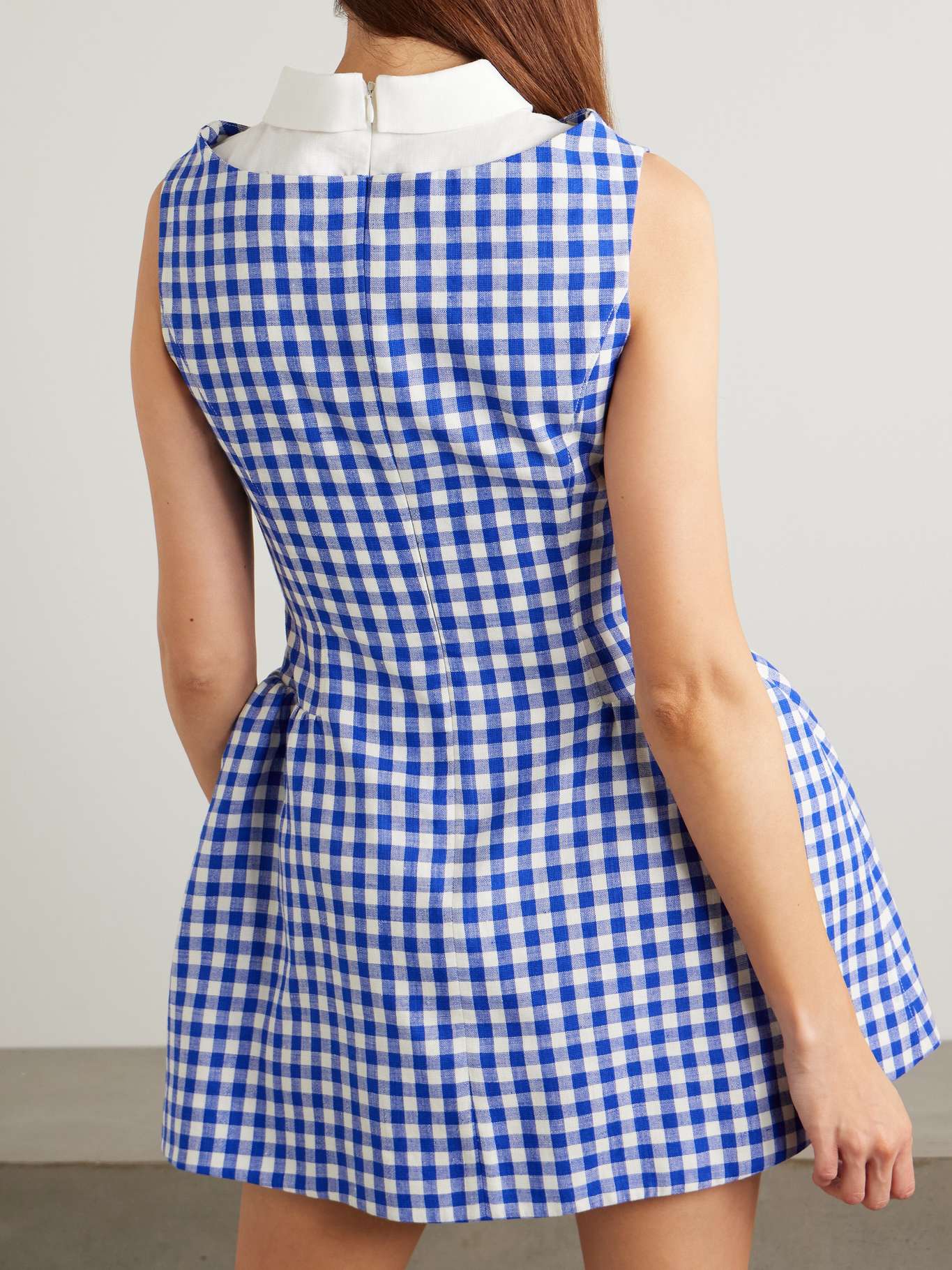 SHUSHU/TONG Gathered wool and linen-blend mini dress | NET-A-PORTER