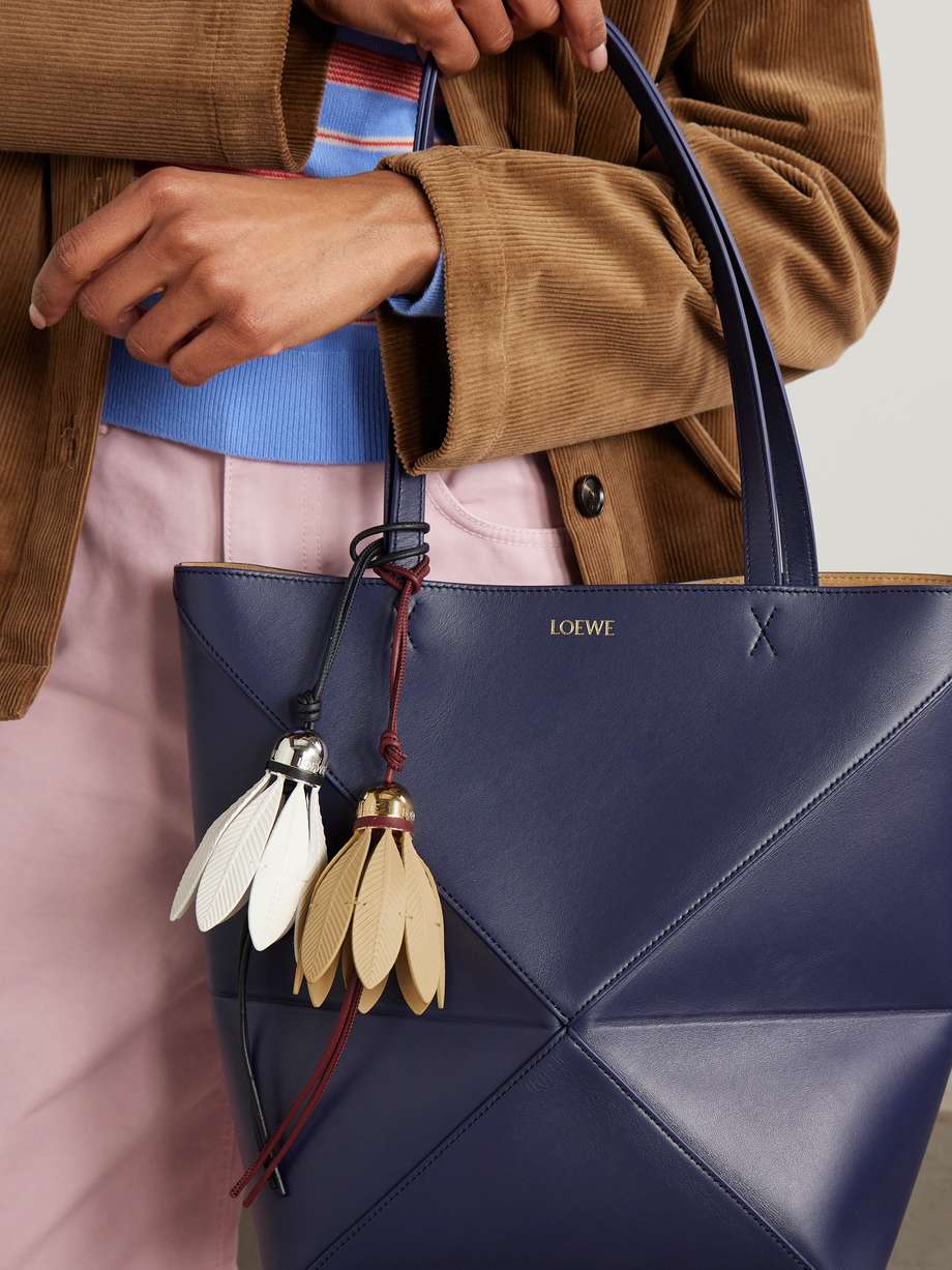 LOEWE Badminton fringed leather and gold-tone keychain | NET-A-PORTER