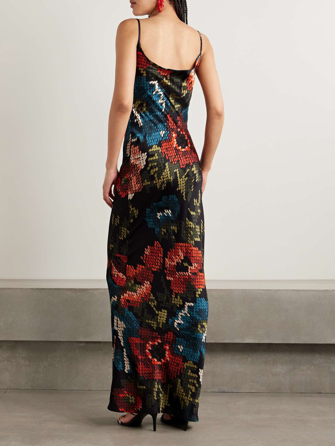 S.S. DALEY Willow floral-print silk-satin maxi dress | NET-A-PORTER