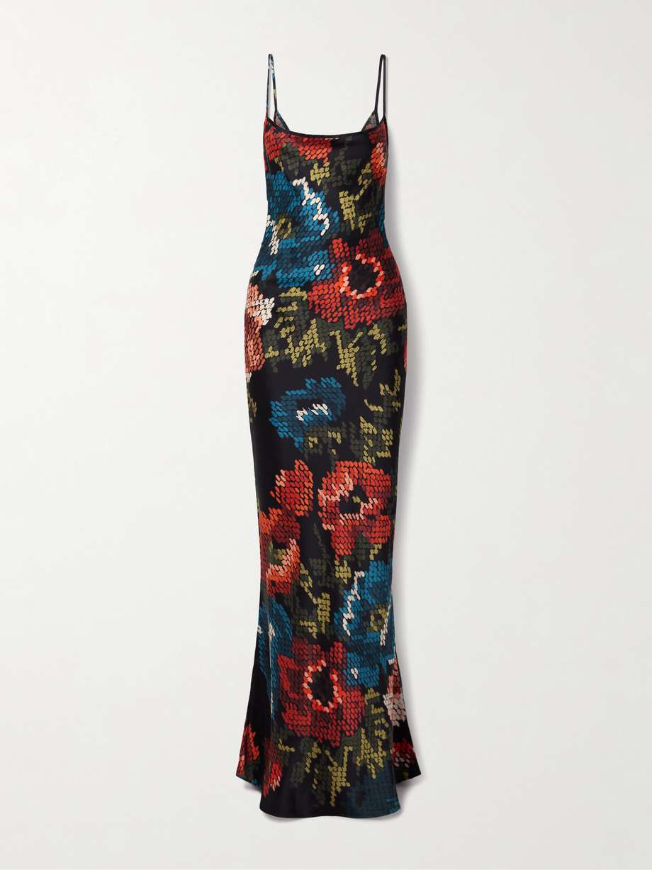 S.S. DALEY Willow floral-print silk-satin maxi dress | NET-A-PORTER