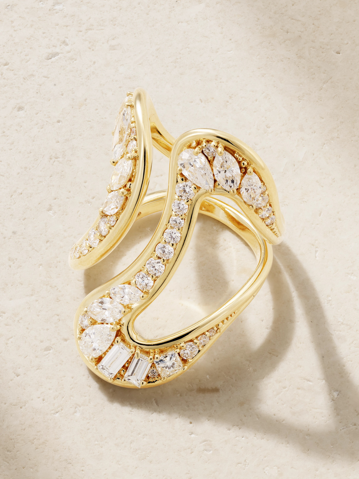 Fernando Jorge Stream Open 18-karat Gold Diamond Ring | ModeSens