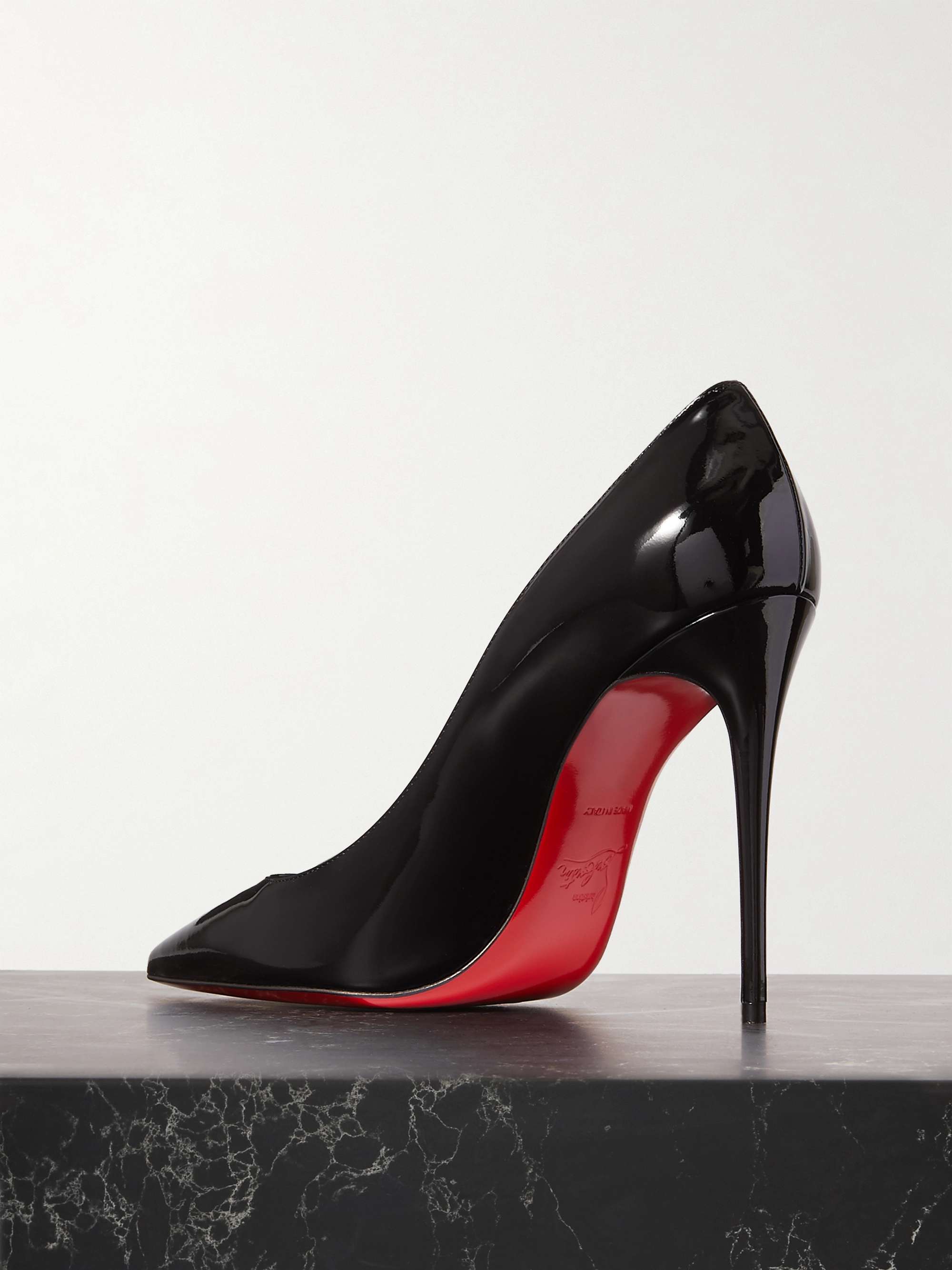 CHRISTIAN LOUBOUTIN Kate 100 patent-leather pumps | NET-A-PORTER