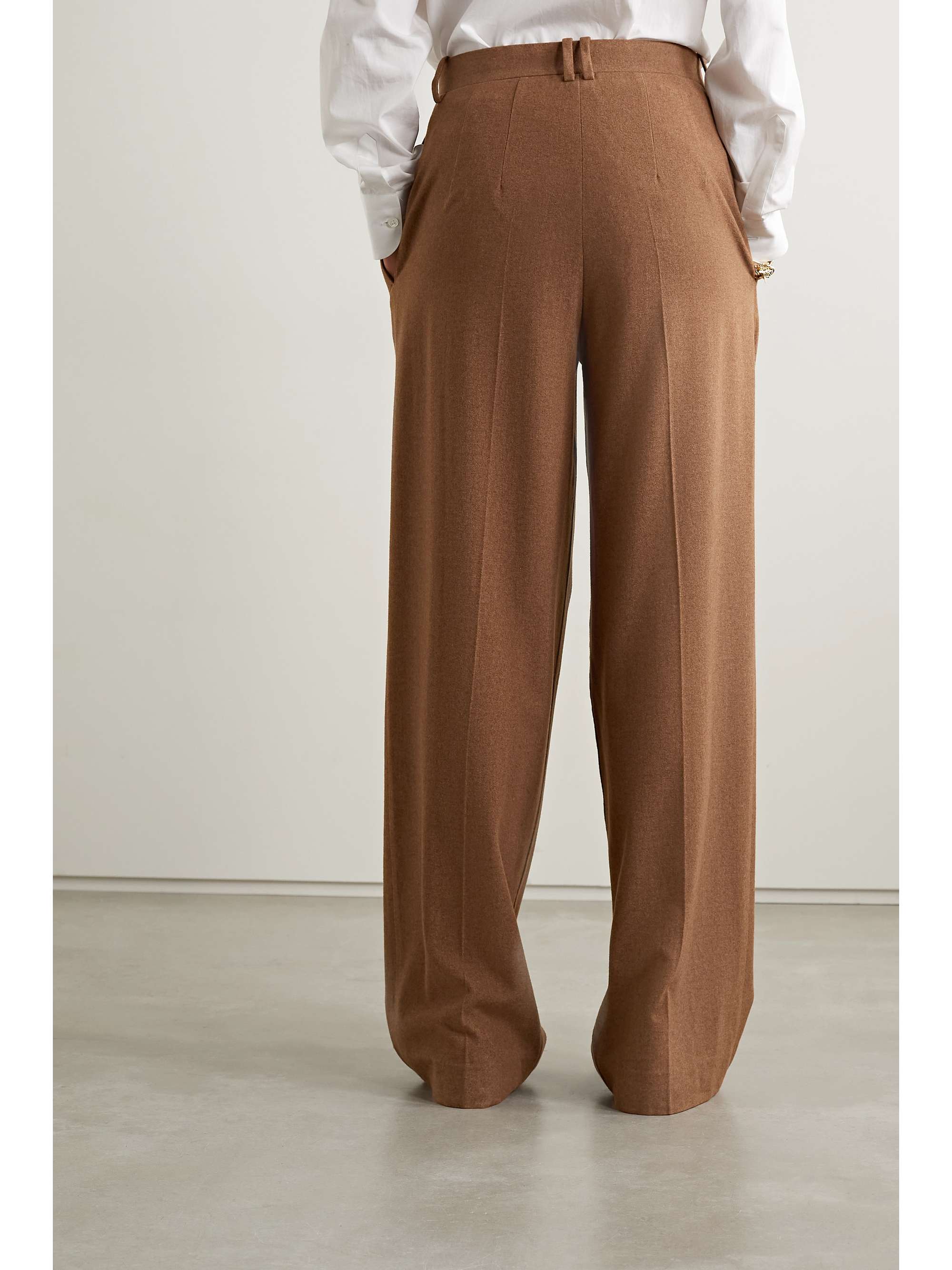 Brown Igor pleated silk and cashmere-blend wide-leg pants | THE ROW ...