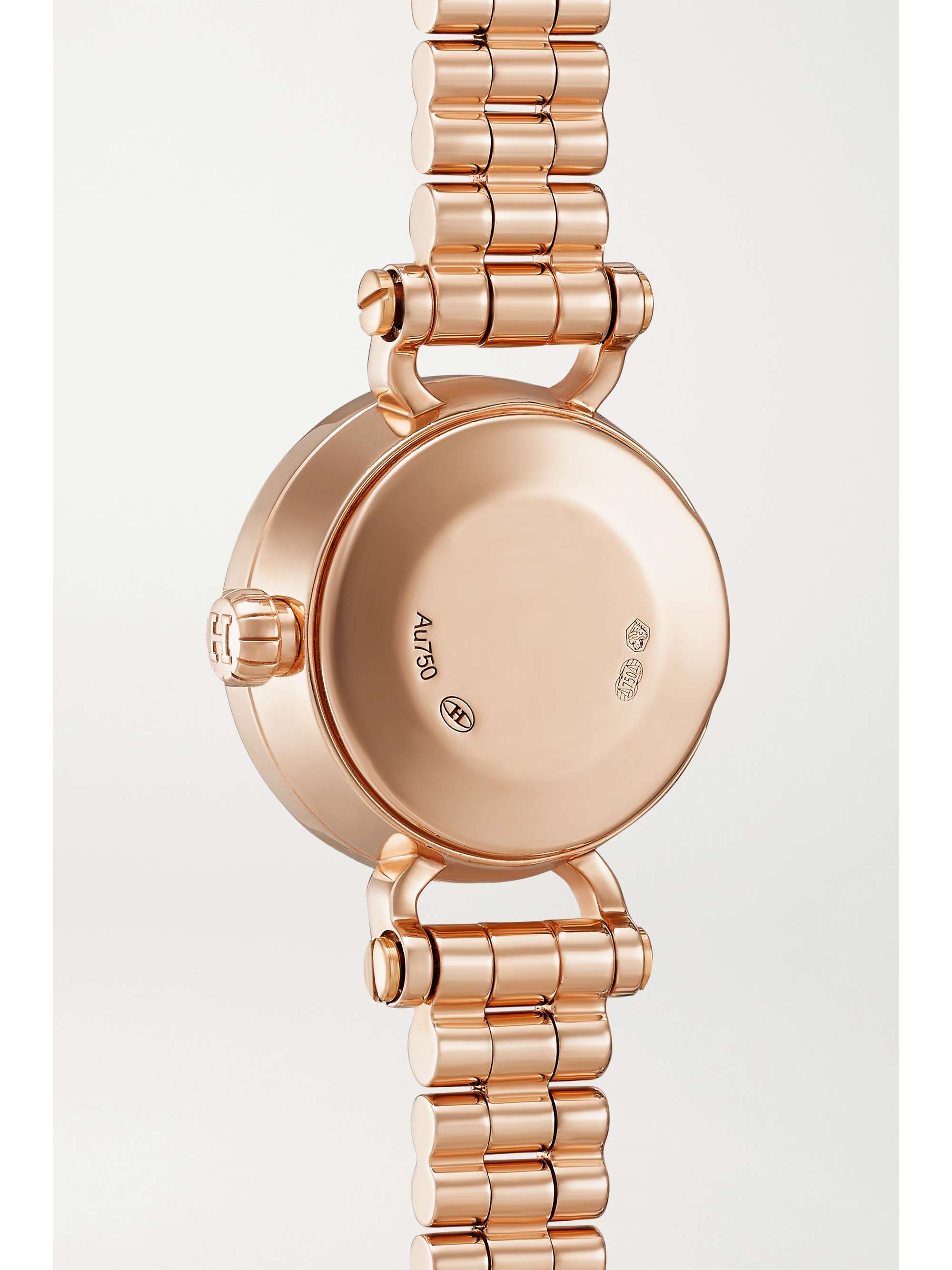 HERMÈS TIMEPIECES Faubourg Double Tour 15mm mini 18-karat rose gold and ...