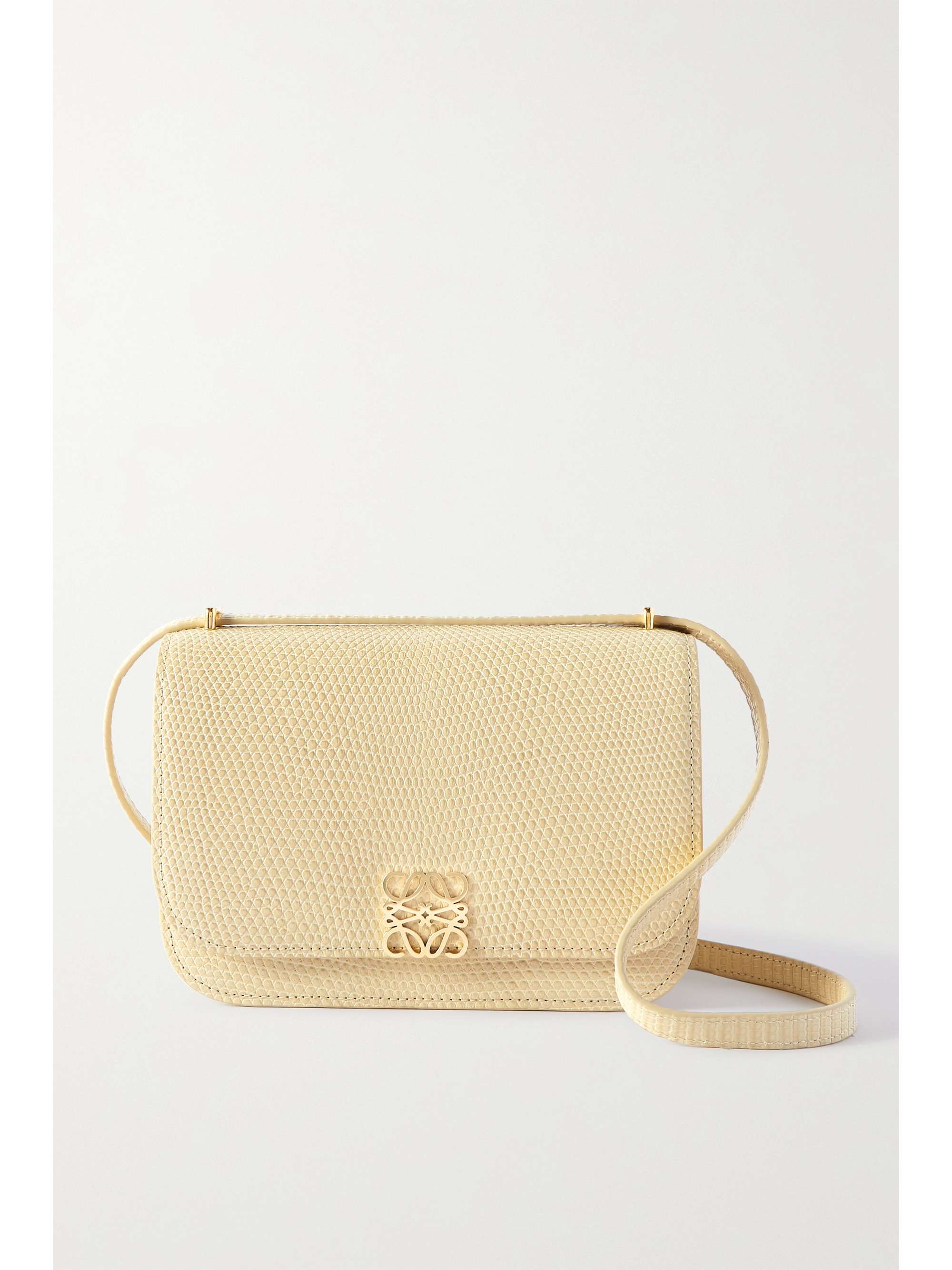 LOEWE Goya lizard shoulder bag | NET-A-PORTER