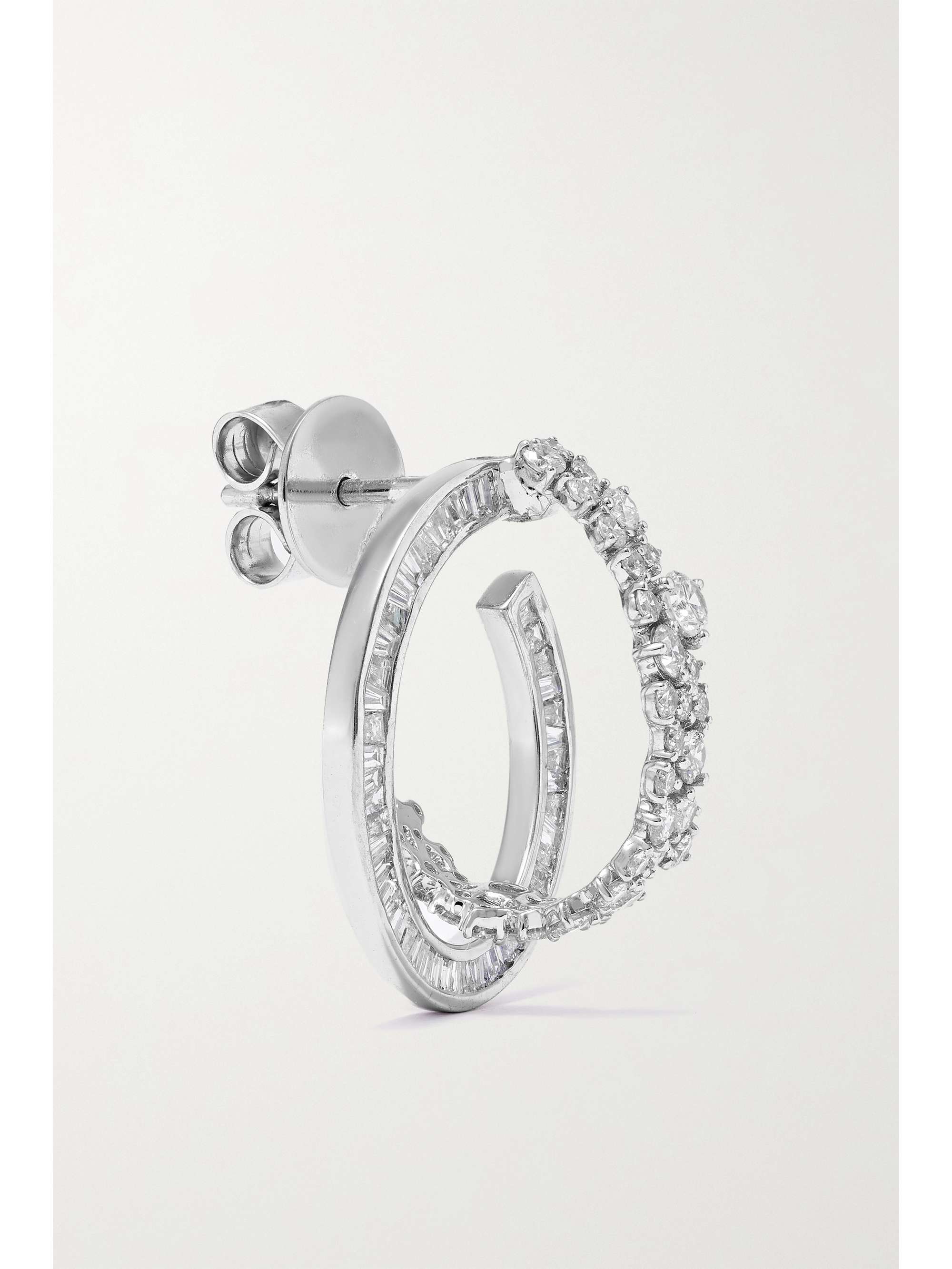 Gold Scatter Double 18-karat white gold diamond earrings | ANANYA | NET ...