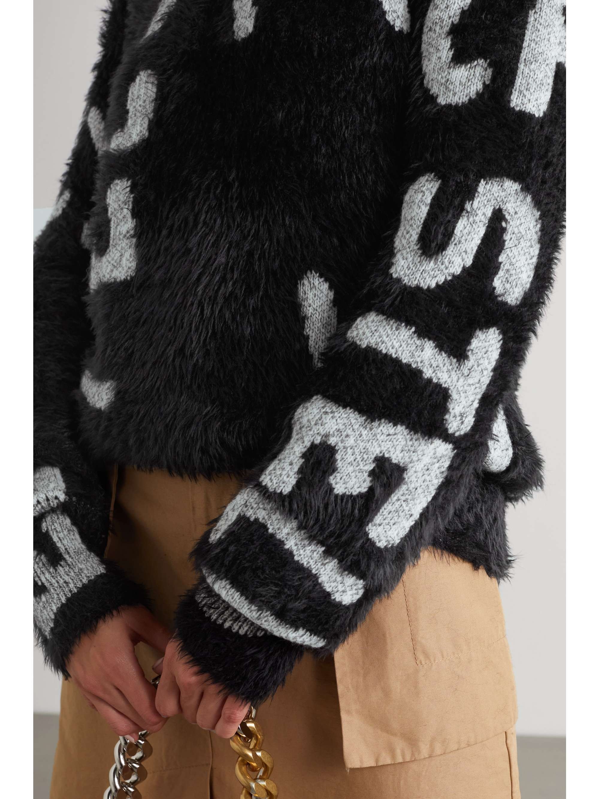 Stella Mccartney Ed Curtis Jacquard Knit Wool Blend Sweater Net A