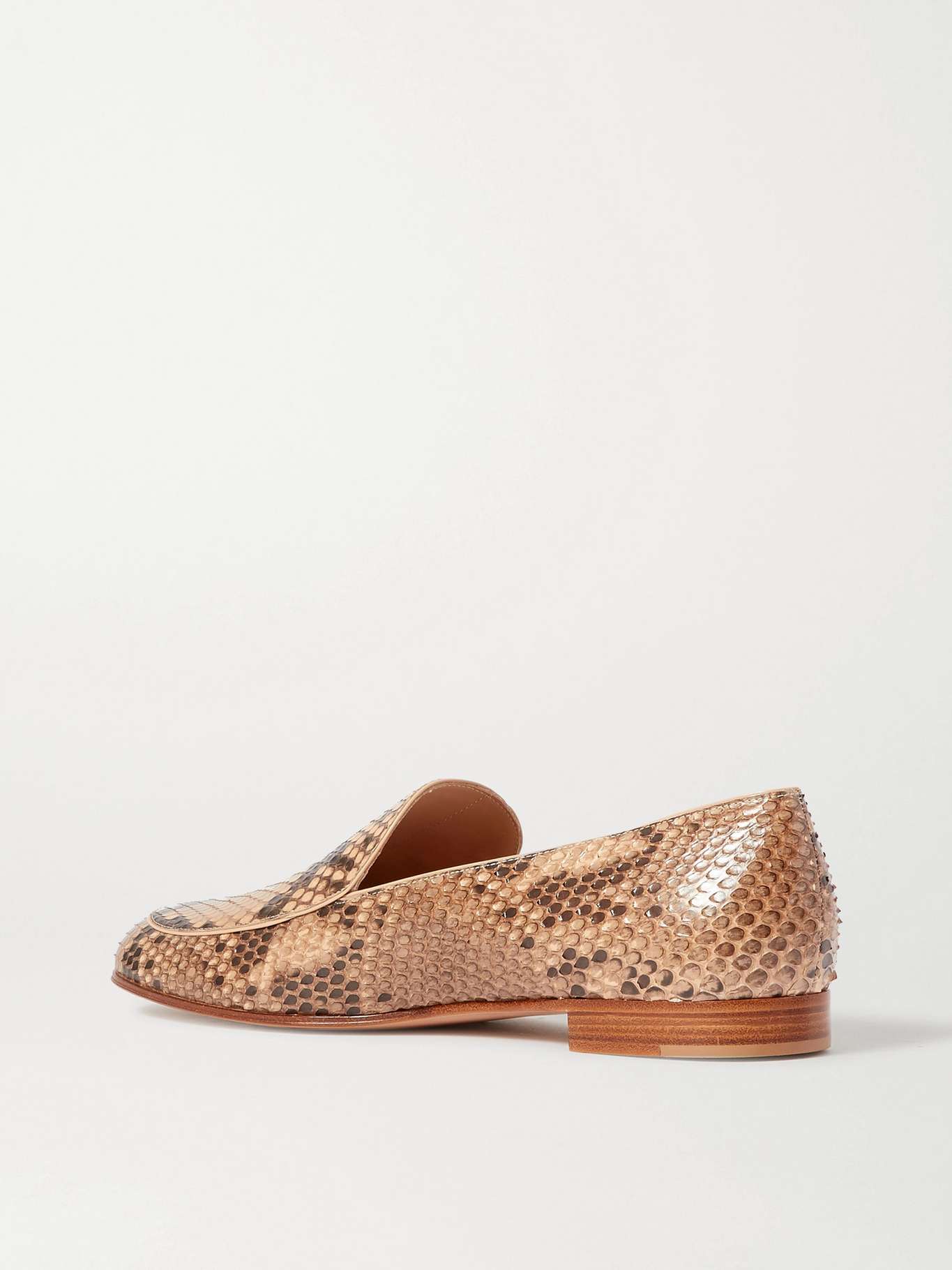 GIANVITO ROSSI Marcel python loafers | NET-A-PORTER