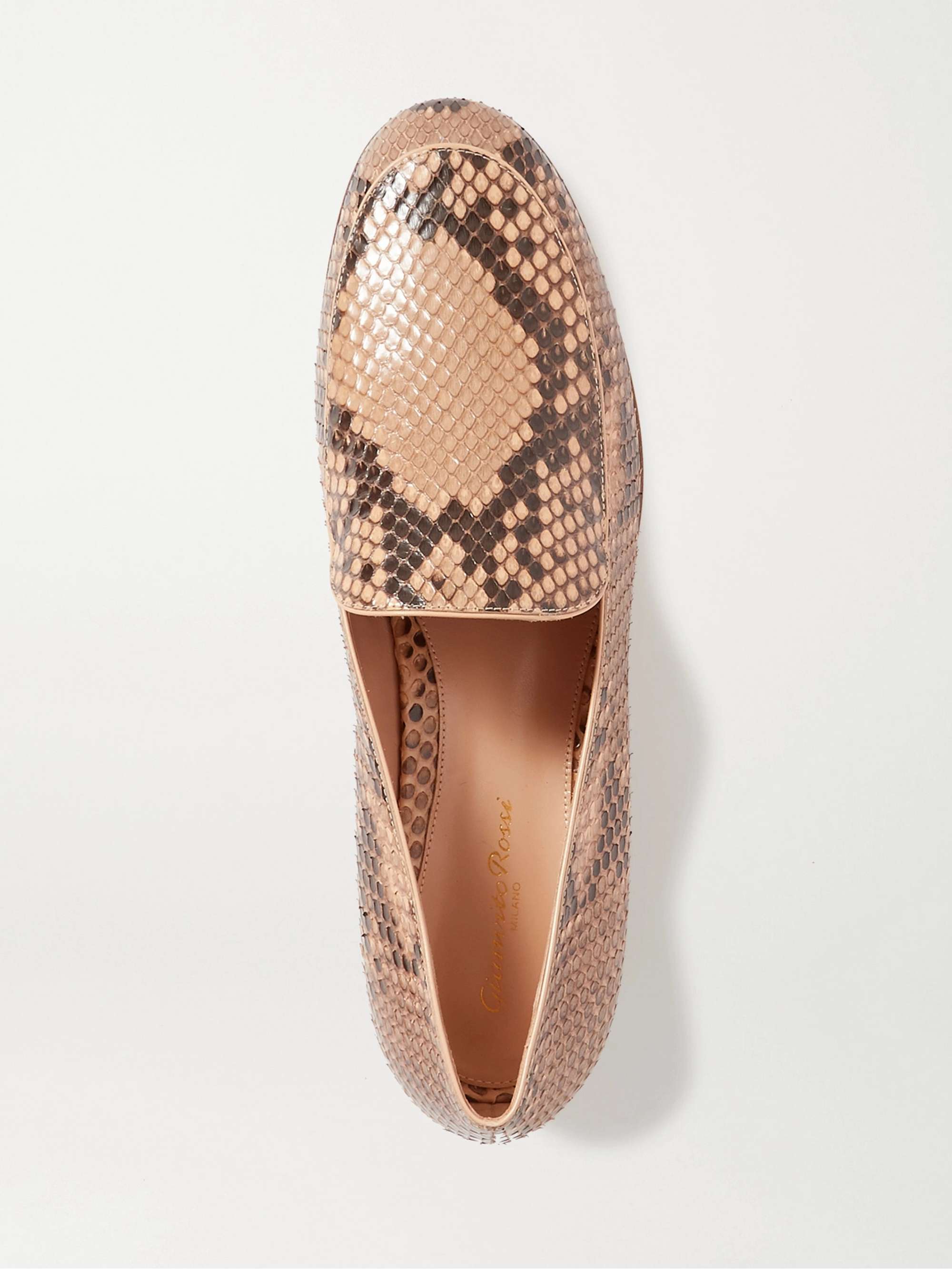 GIANVITO ROSSI Marcel python loafers | NET-A-PORTER