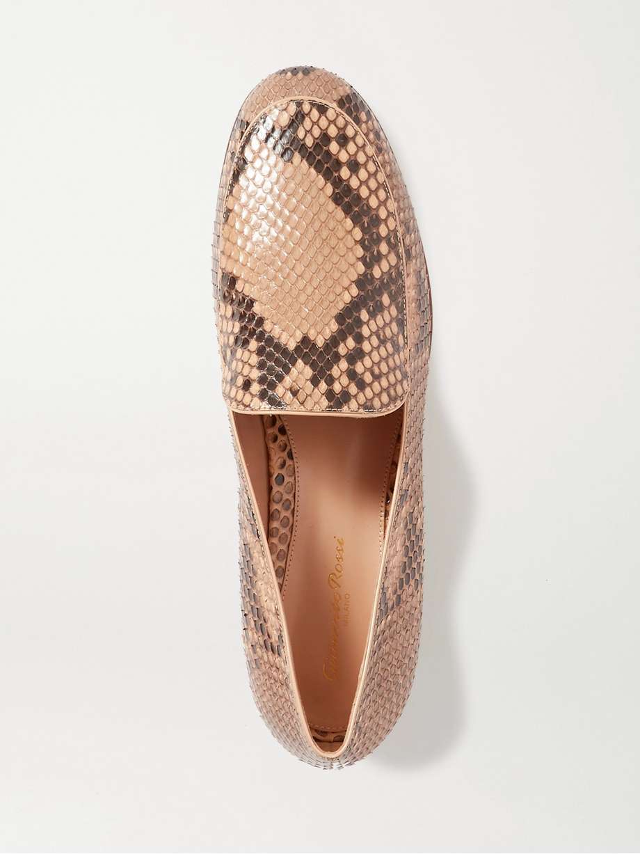 GIANVITO ROSSI Marcel python loafers | NET-A-PORTER