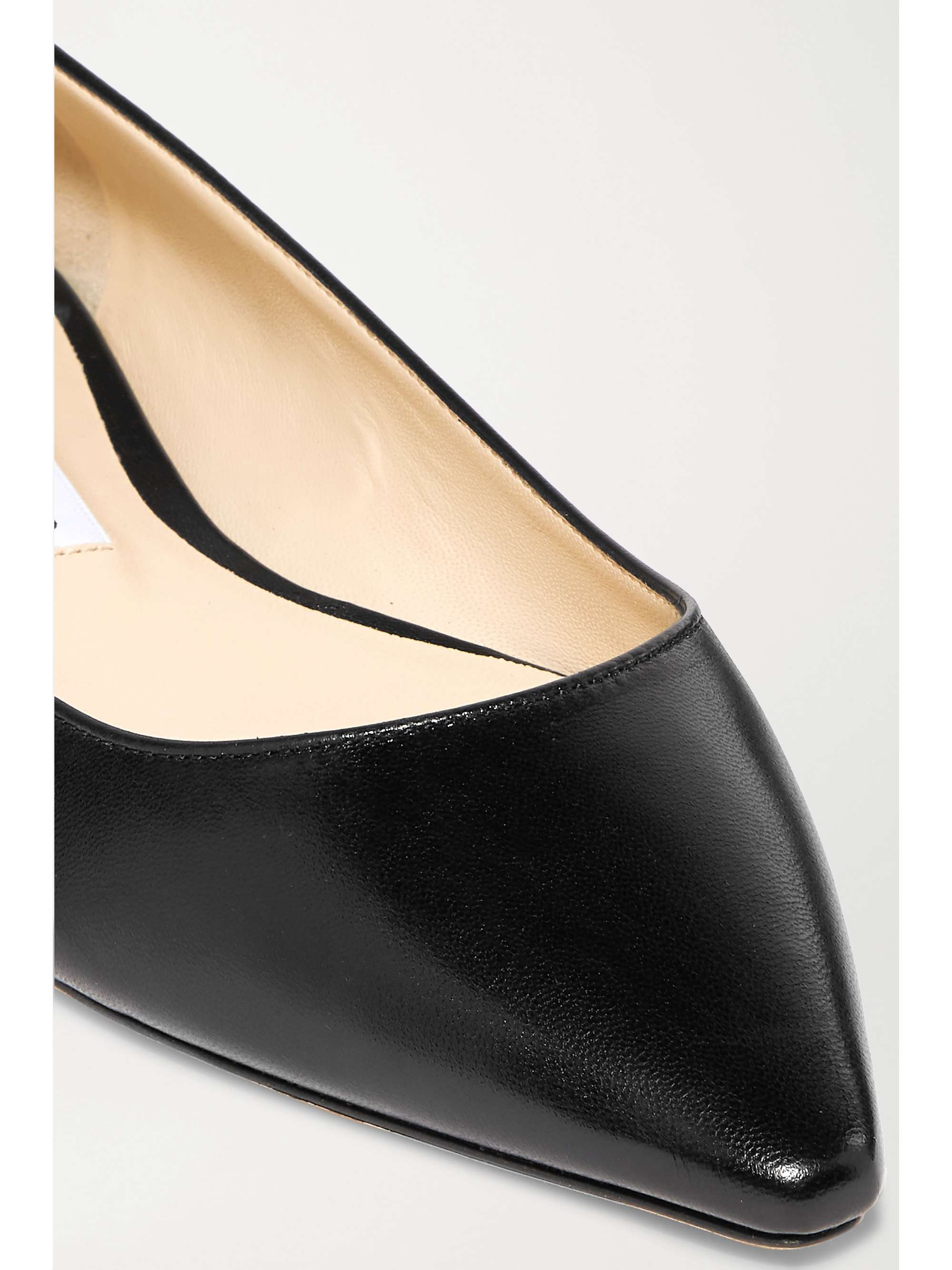 Jimmy Choo Romy Leather Point Toe Flats Net A Porter