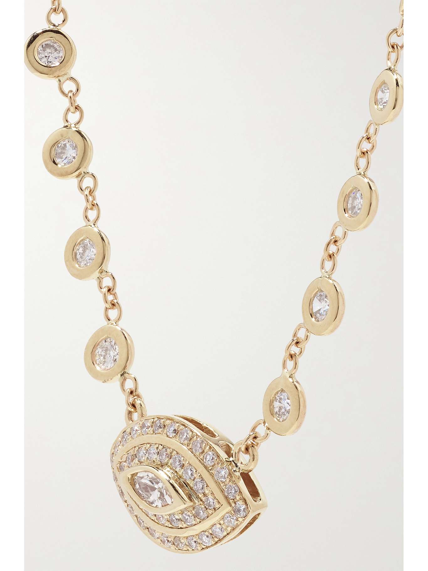 Gold Emily 14-karat gold diamond necklace | JACQUIE AICHE | NET-A-PORTER