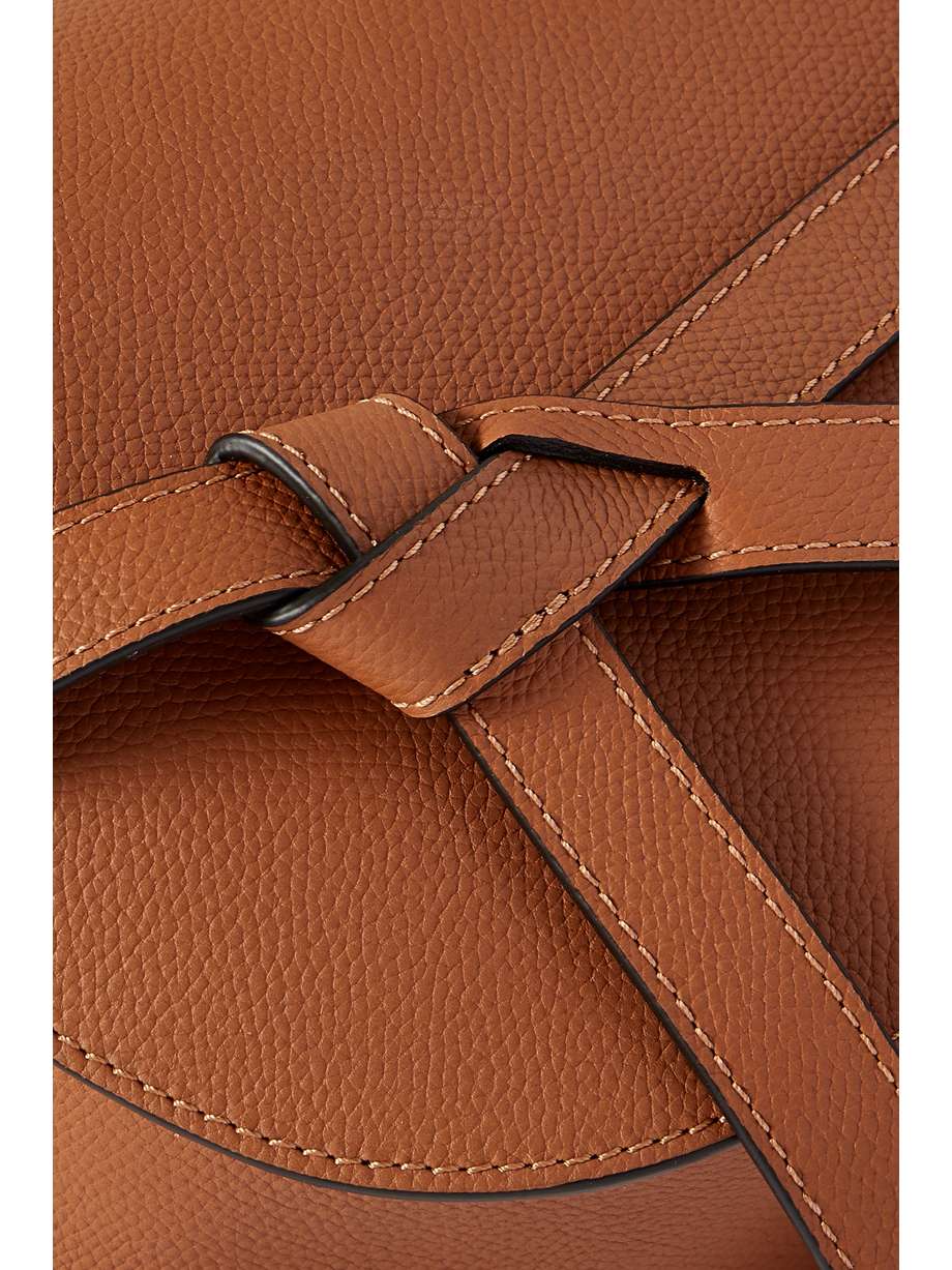 LOEWE Gate small textured-leather shoulder bag | NET-A-PORTER