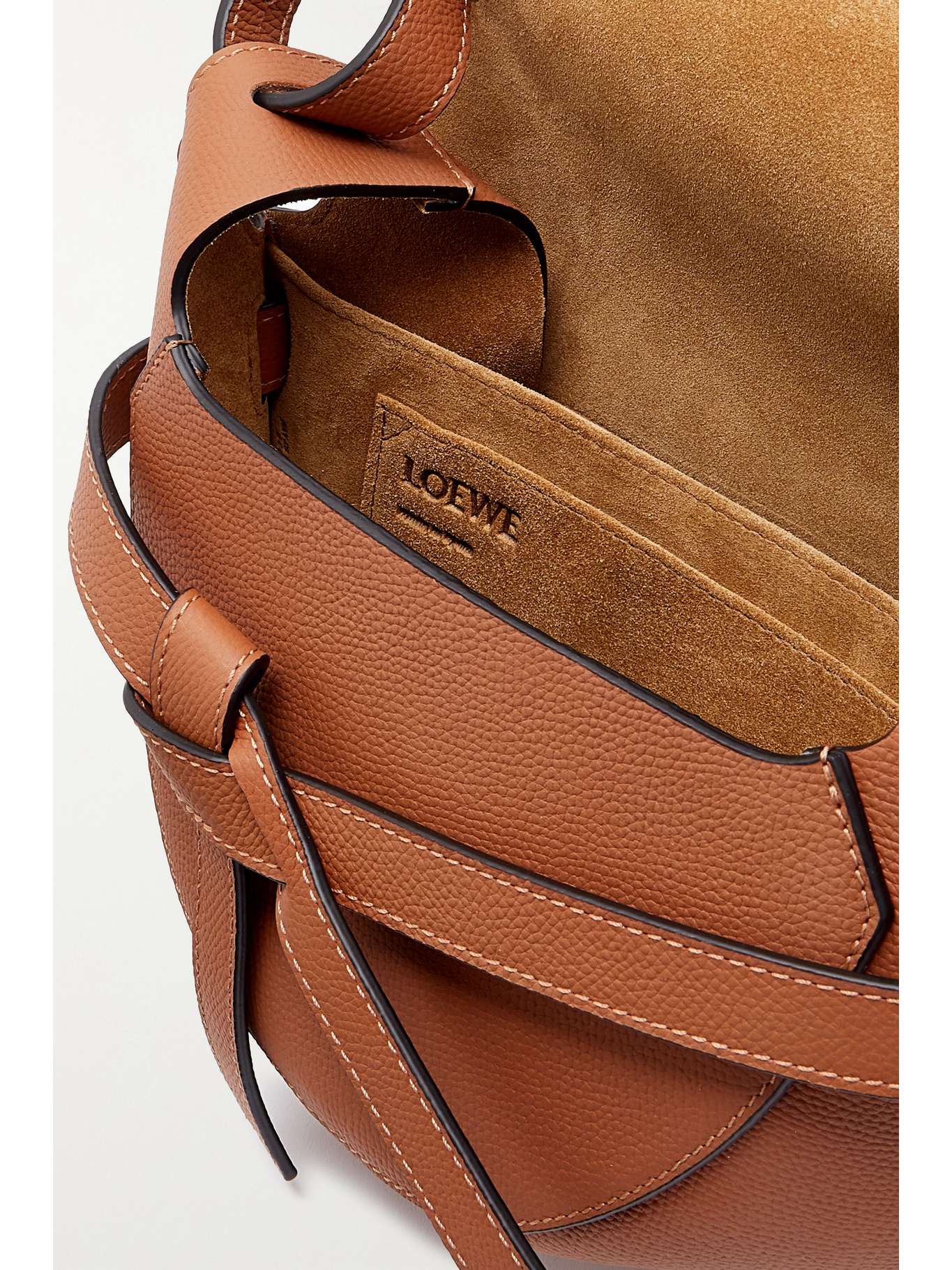 LOEWE Gate small textured-leather shoulder bag | NET-A-PORTER