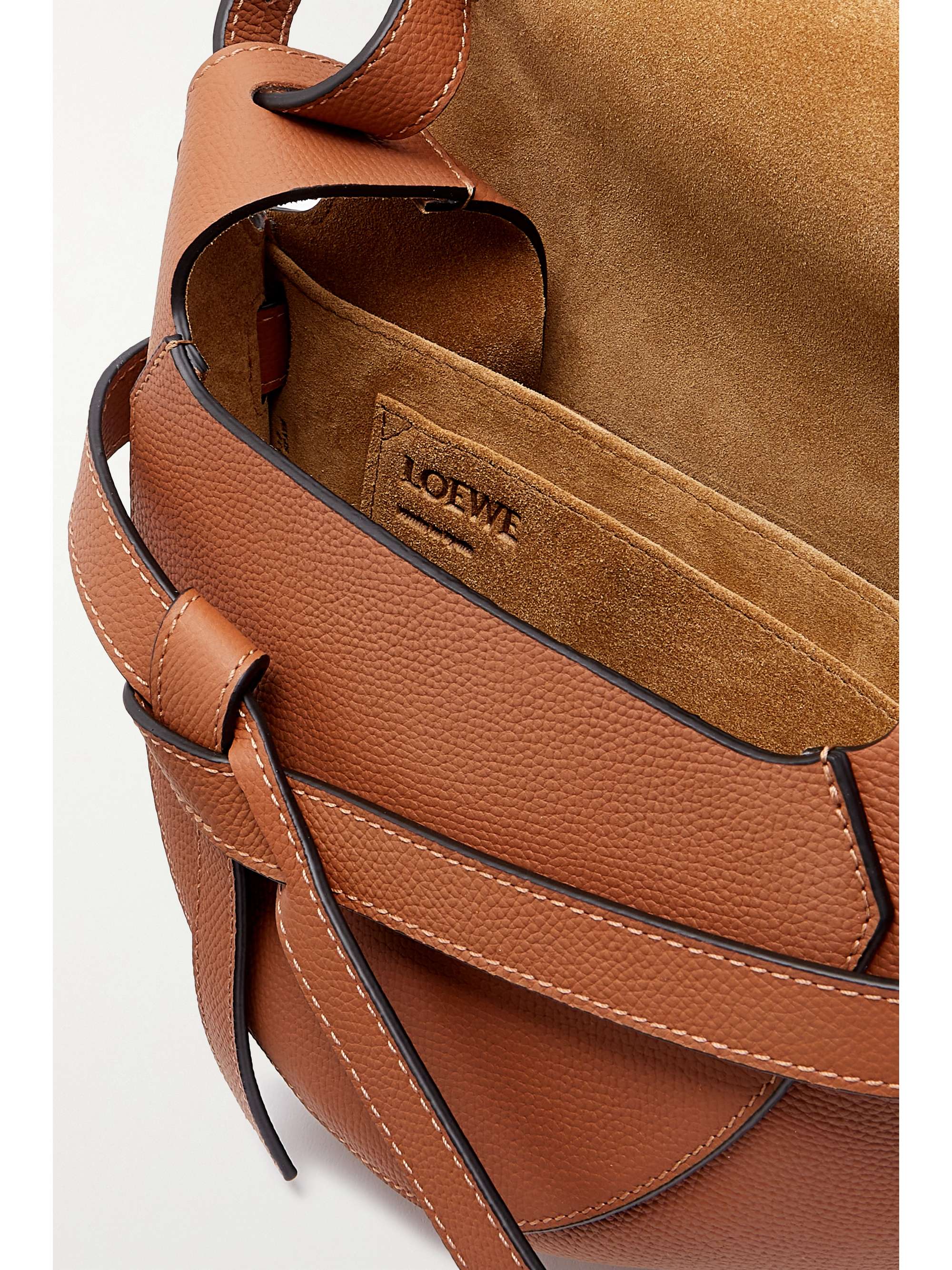 LOEWE Gate small textured-leather shoulder bag | NET-A-PORTER