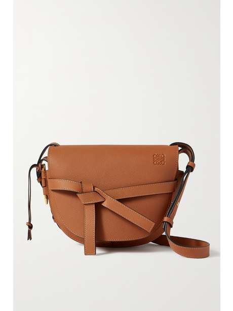 LOEWE Gate small textured-leather shoulder bag | NET-A-PORTER