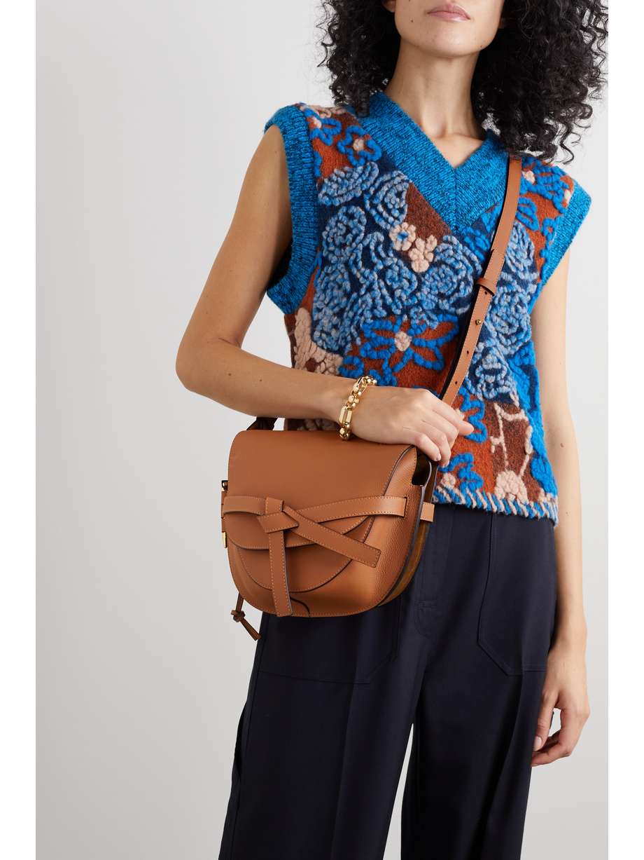 LOEWE Gate small textured-leather shoulder bag | NET-A-PORTER