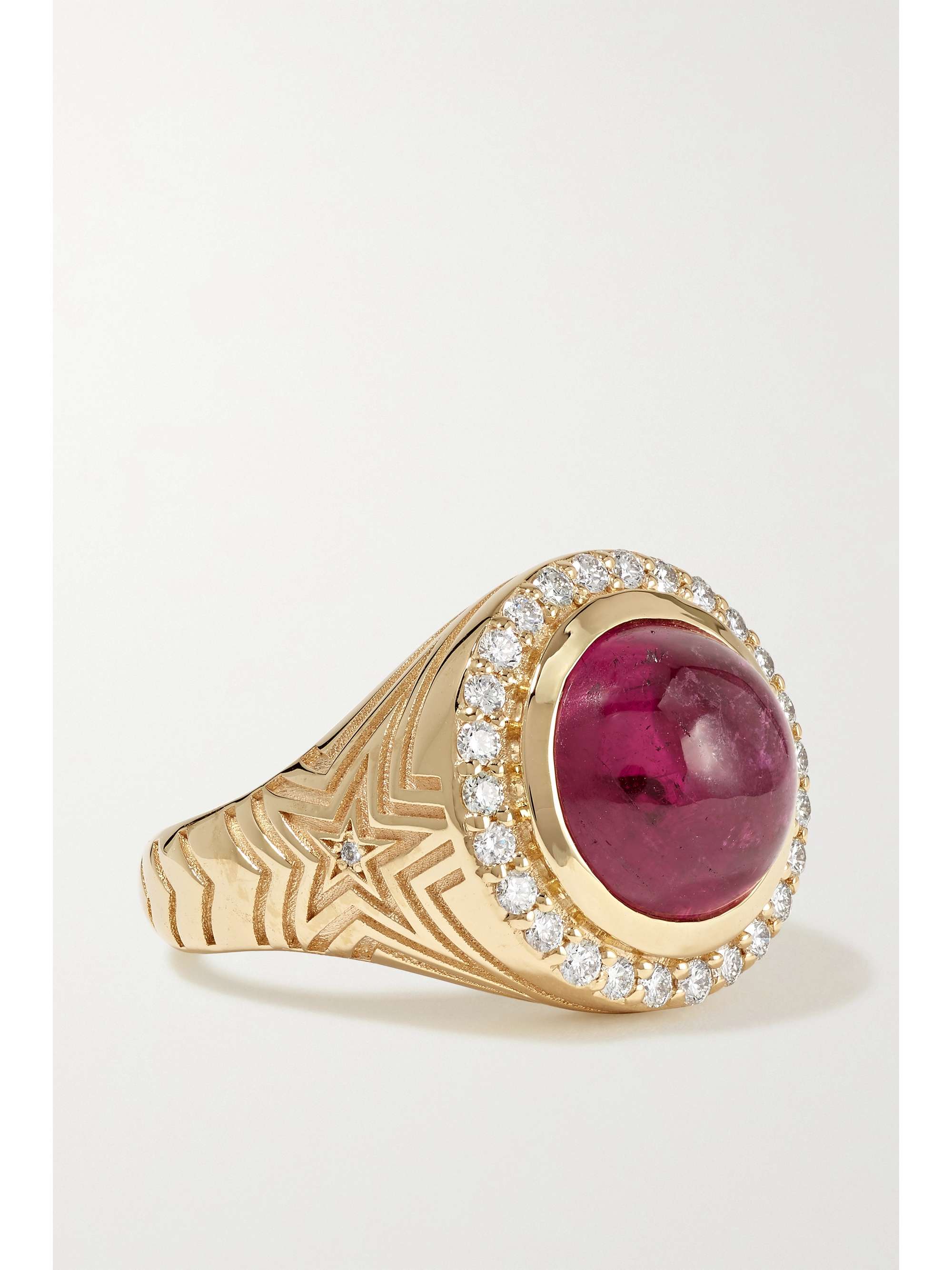 MARLO LAZ 14-karat gold, tourmaline and diamond ring | NET-A-PORTER
